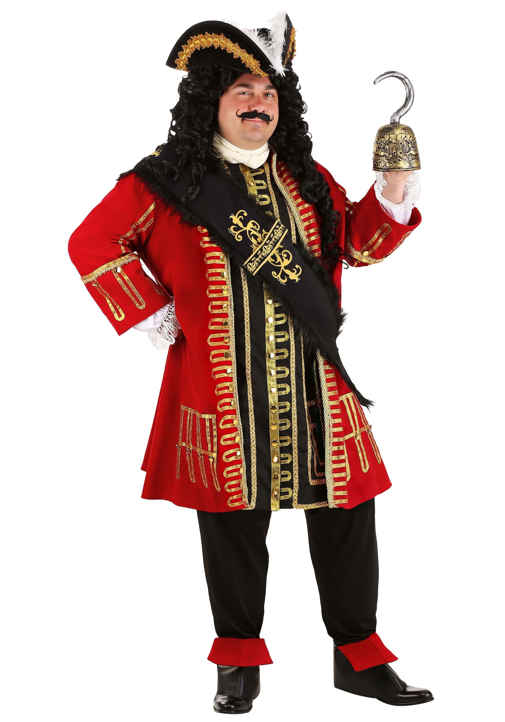 Plus Size Elite Captain Hook Costume - Walmart.com