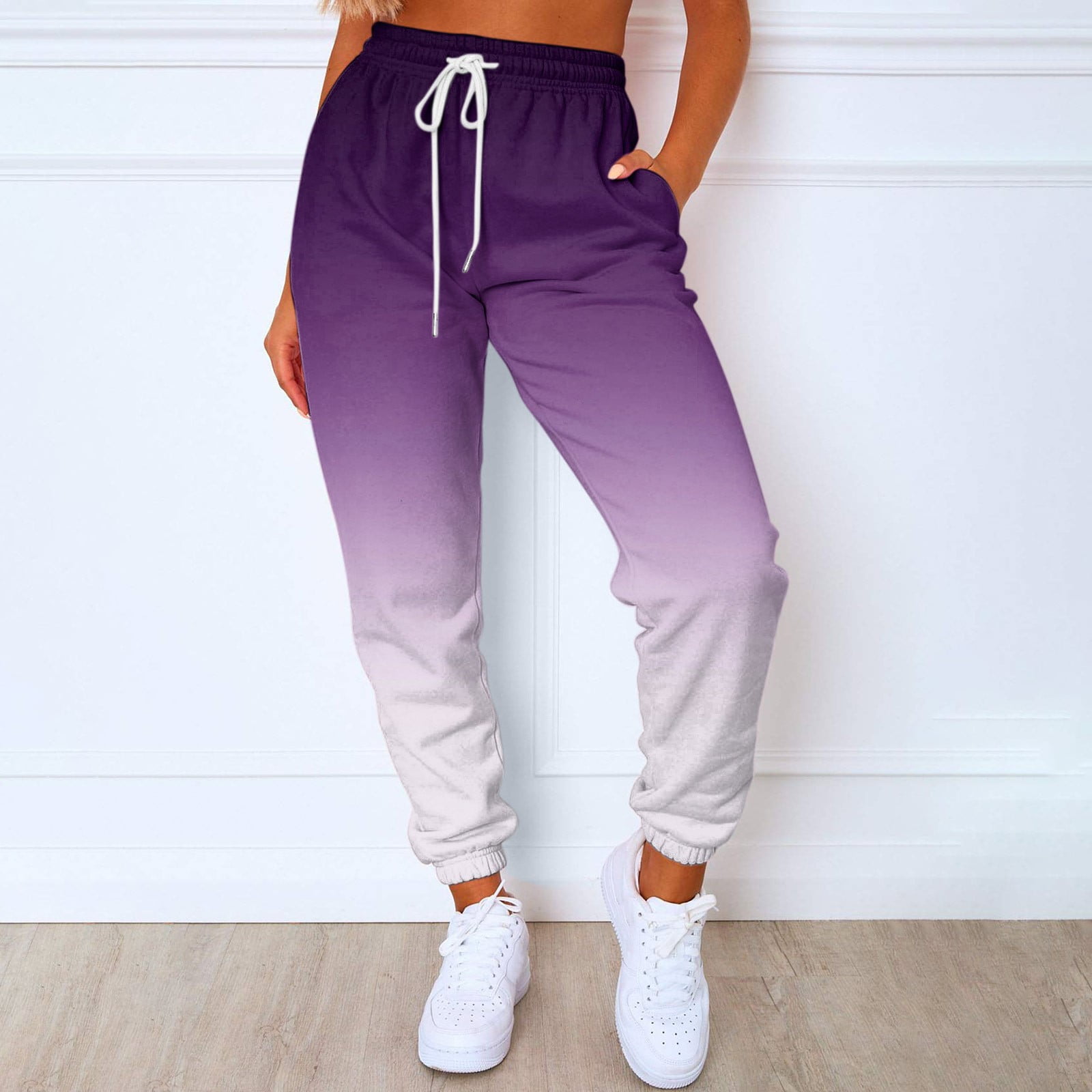 Plus Size Fleece Lined Sweatpants Winter Thermal Womens Sweatpants ...