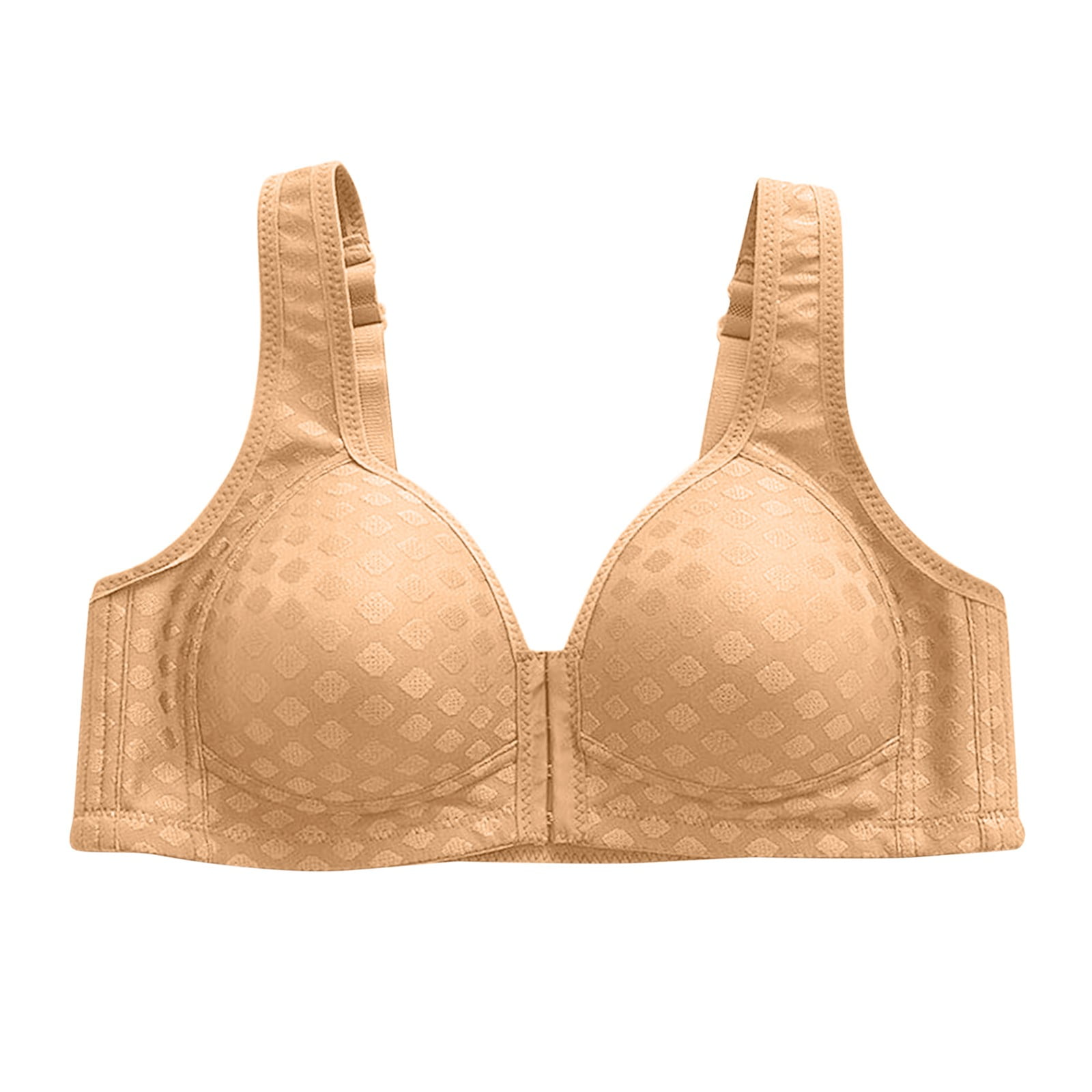 Plus Size Front Closure Bra Wireless Push Up with Anti Sag Support ...