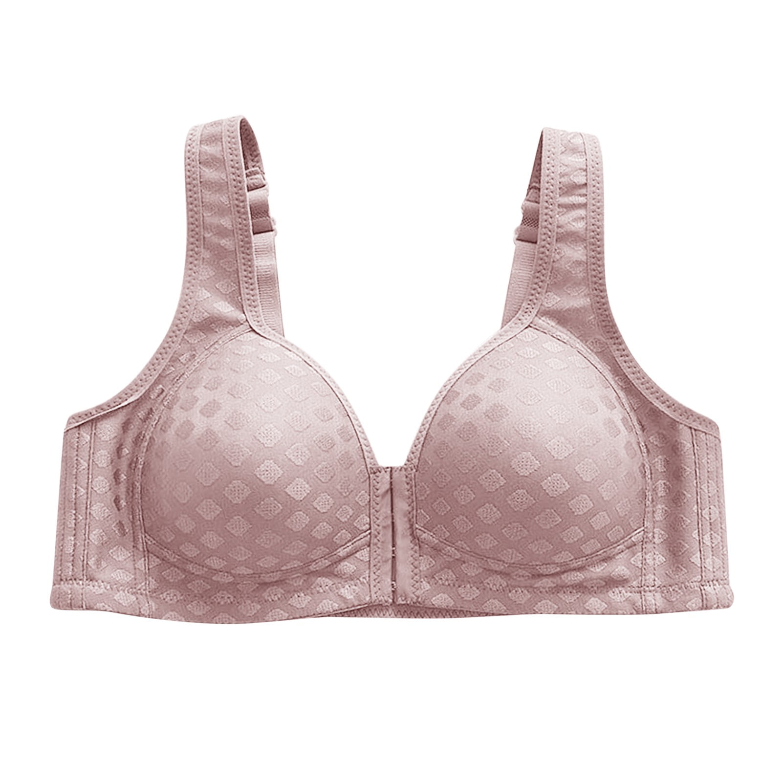 Plus Size Front Closure Bra Wireless Push Up with Anti Sag Support ...