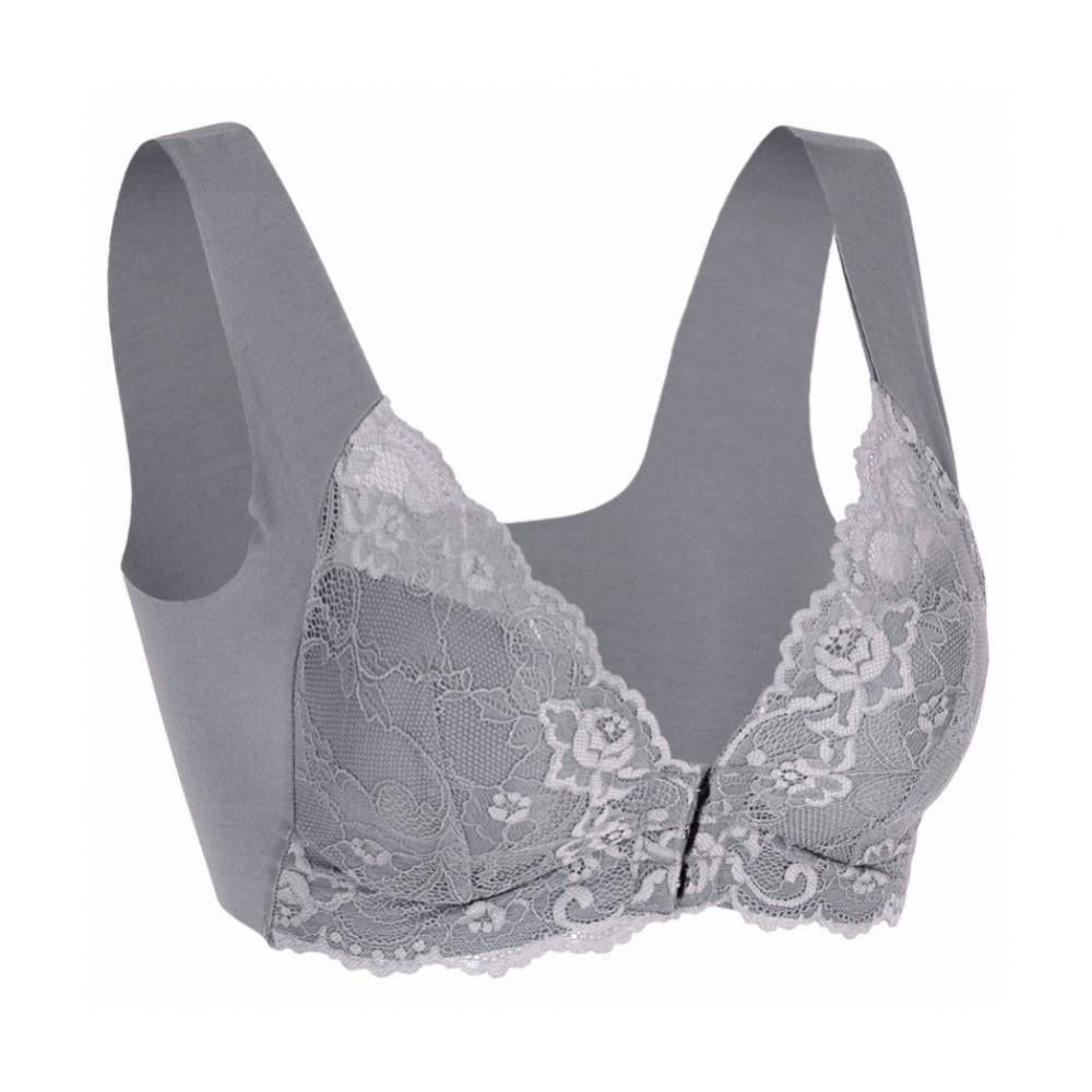 Plus Size Front Closure Wireless Comfort Bra for Women - Walmart.com