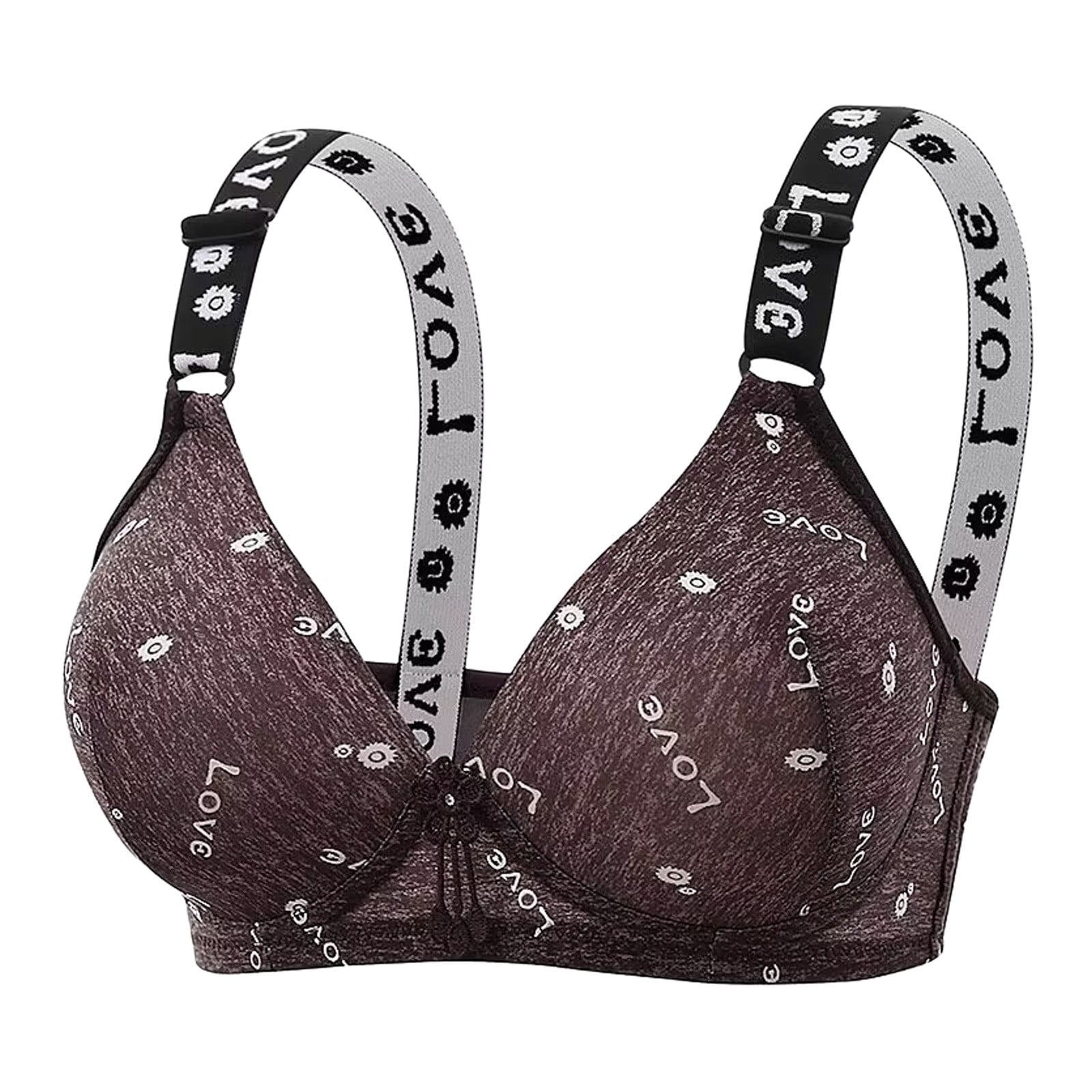 Plus Size Full Coverage Underwire Bra Front Snaps Daisy Bra Strappy ...