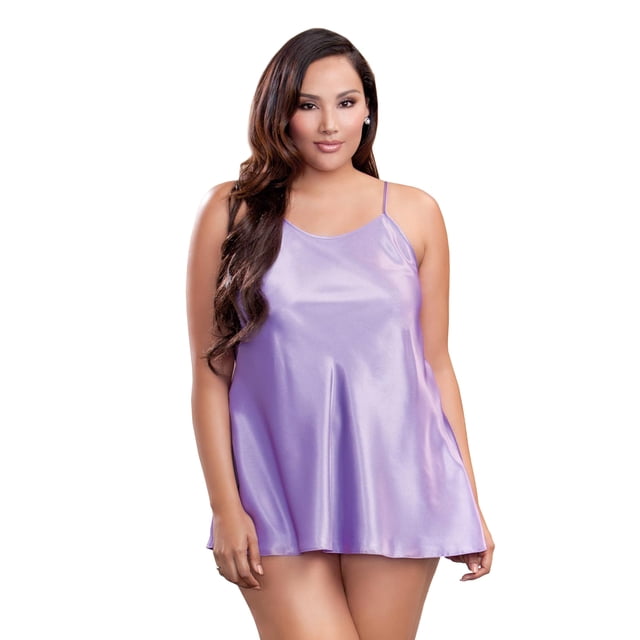 Plus Size Full Figure Classic Satin Chemise Lingerie - Walmart.com