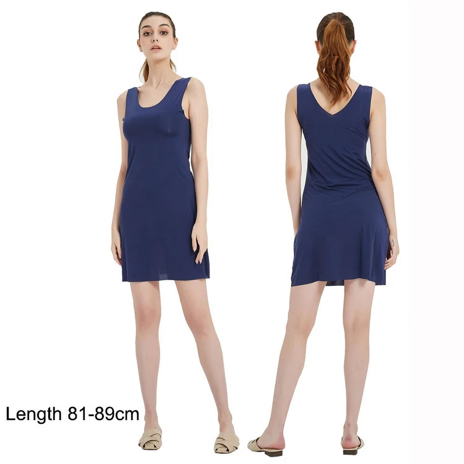 Plus Size Full Slips Dresses For Women Summer Thin Seamless Ice Silk ...