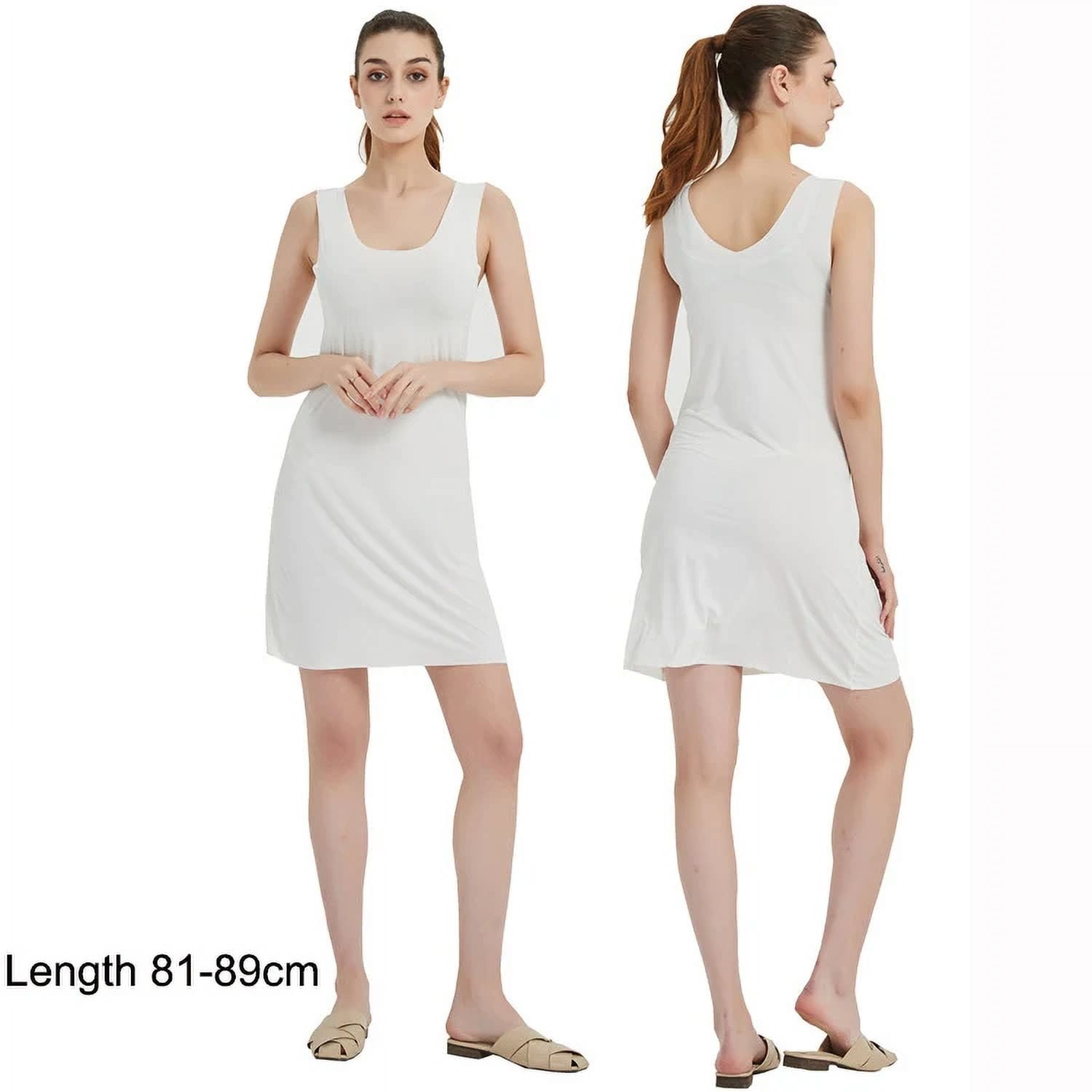Plus Size Full Slips Dresses For Women Summer Thin Seamless Ice Silk ...