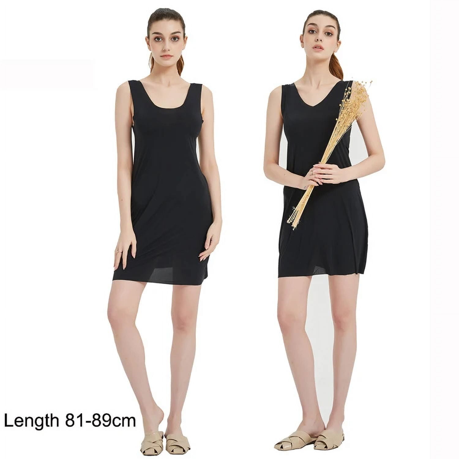 Plus Size Full Slips Dresses For Women Summer Thin Seamless Ice Silk ...