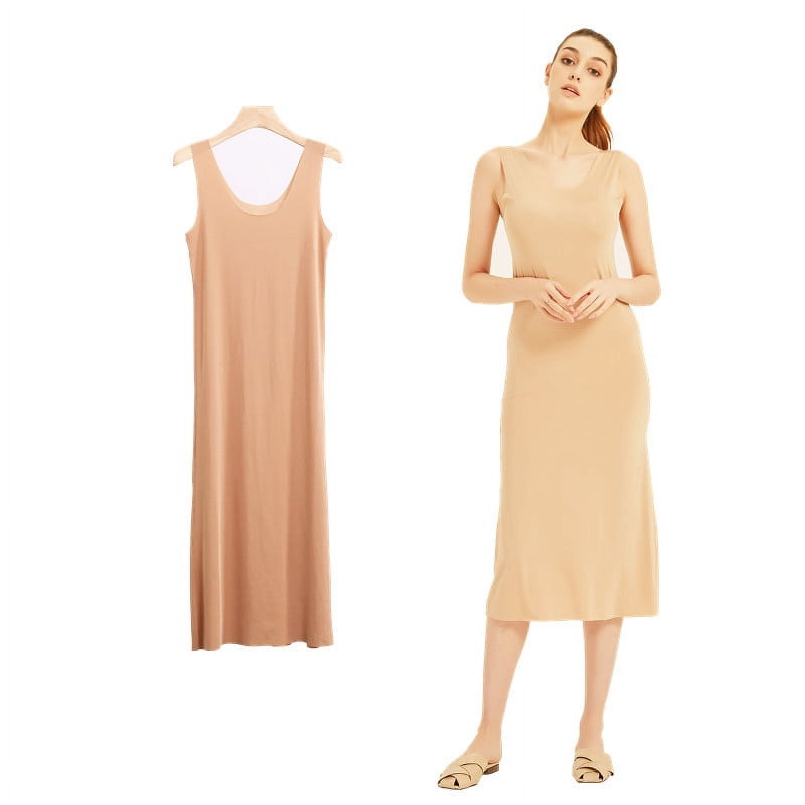 Plus Size Full Slips Dresses For Women Thin Seamless Ice Silk Summer ...
