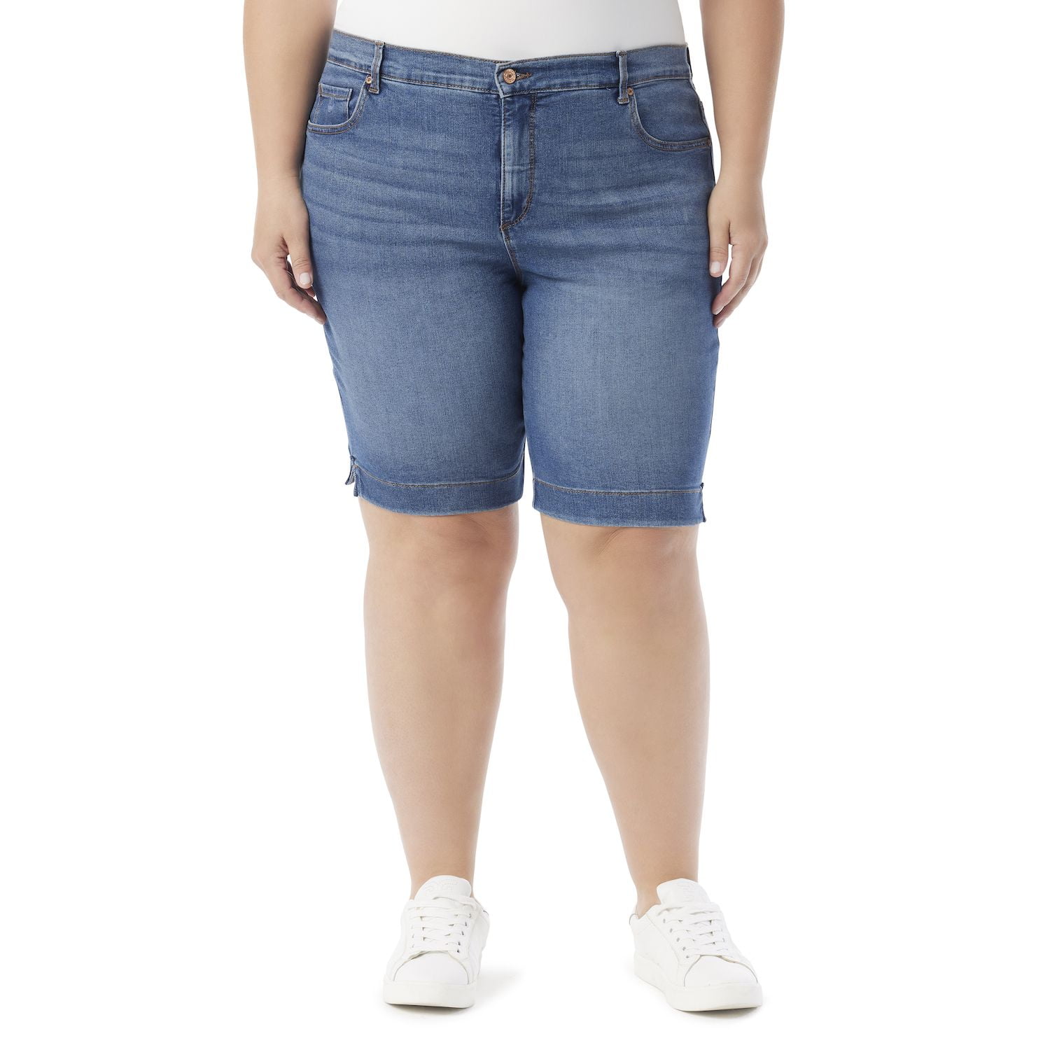 Plus Size Gloria Vanderbilt Amanda Bermuda Shorts Color: Essen W ...