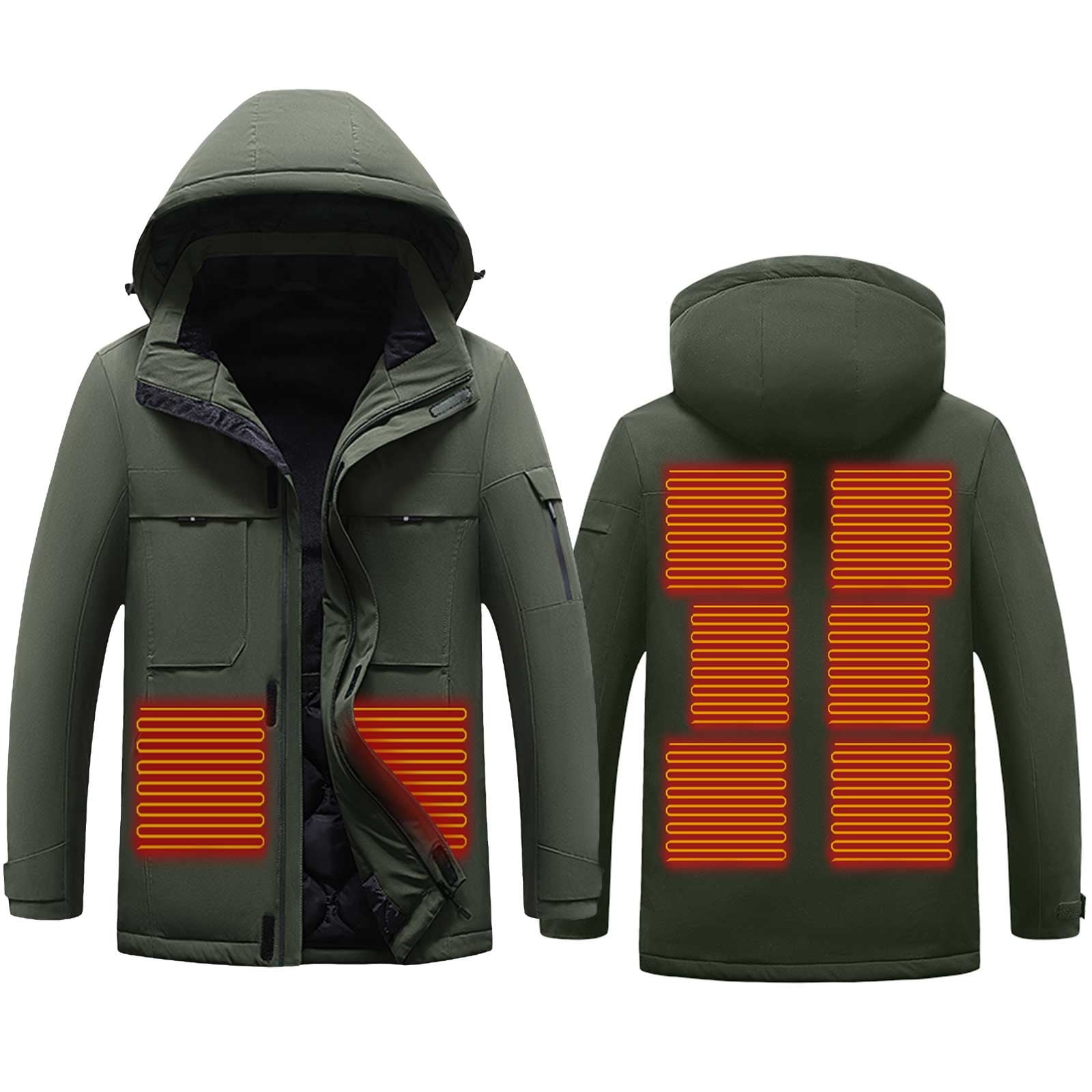 Plus Size Heated Jackets for Men Outdoor Warm Clothing Heated For ...
