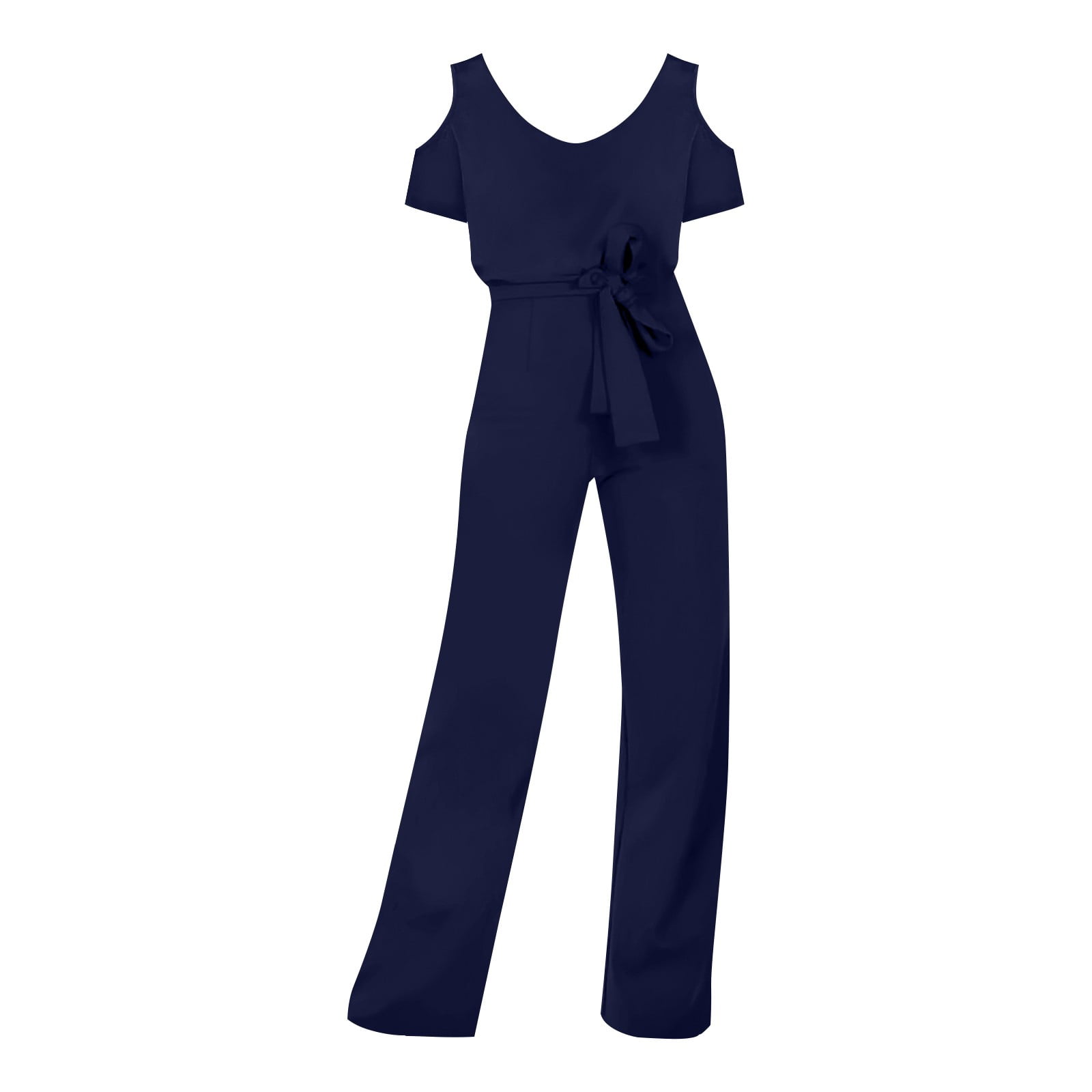 Plus Size Jumpsuits Women Short Sleeved Hollowed Out Off Shoulder ...