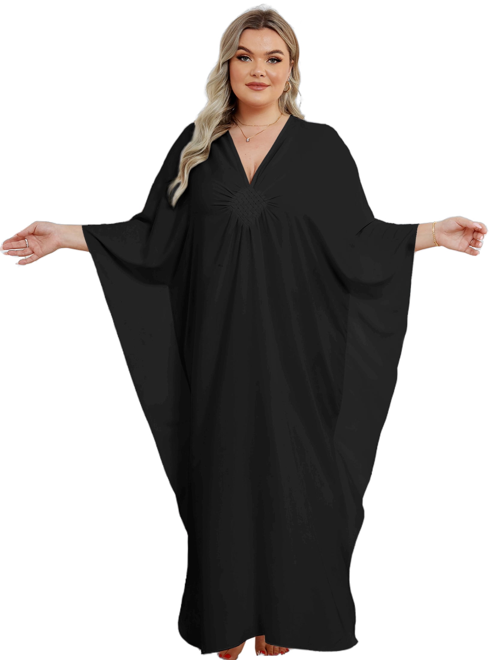 Plus Size Kaftan Dresses for Women Long Caftan Loungewear Maxi Beach ...