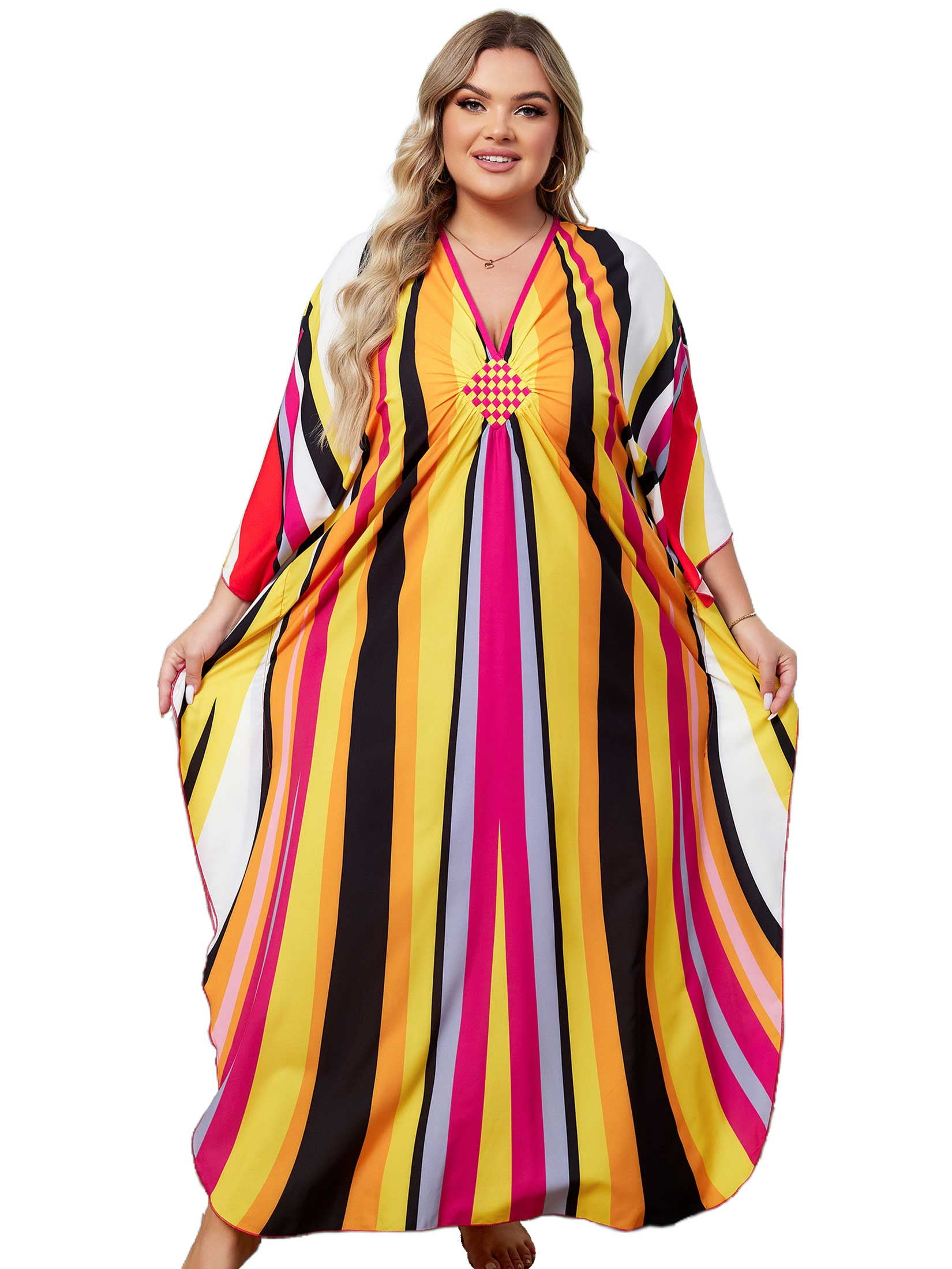 Plus Size Kaftan for Women Print Summer Caftan Loungewear Maxi Beach ...