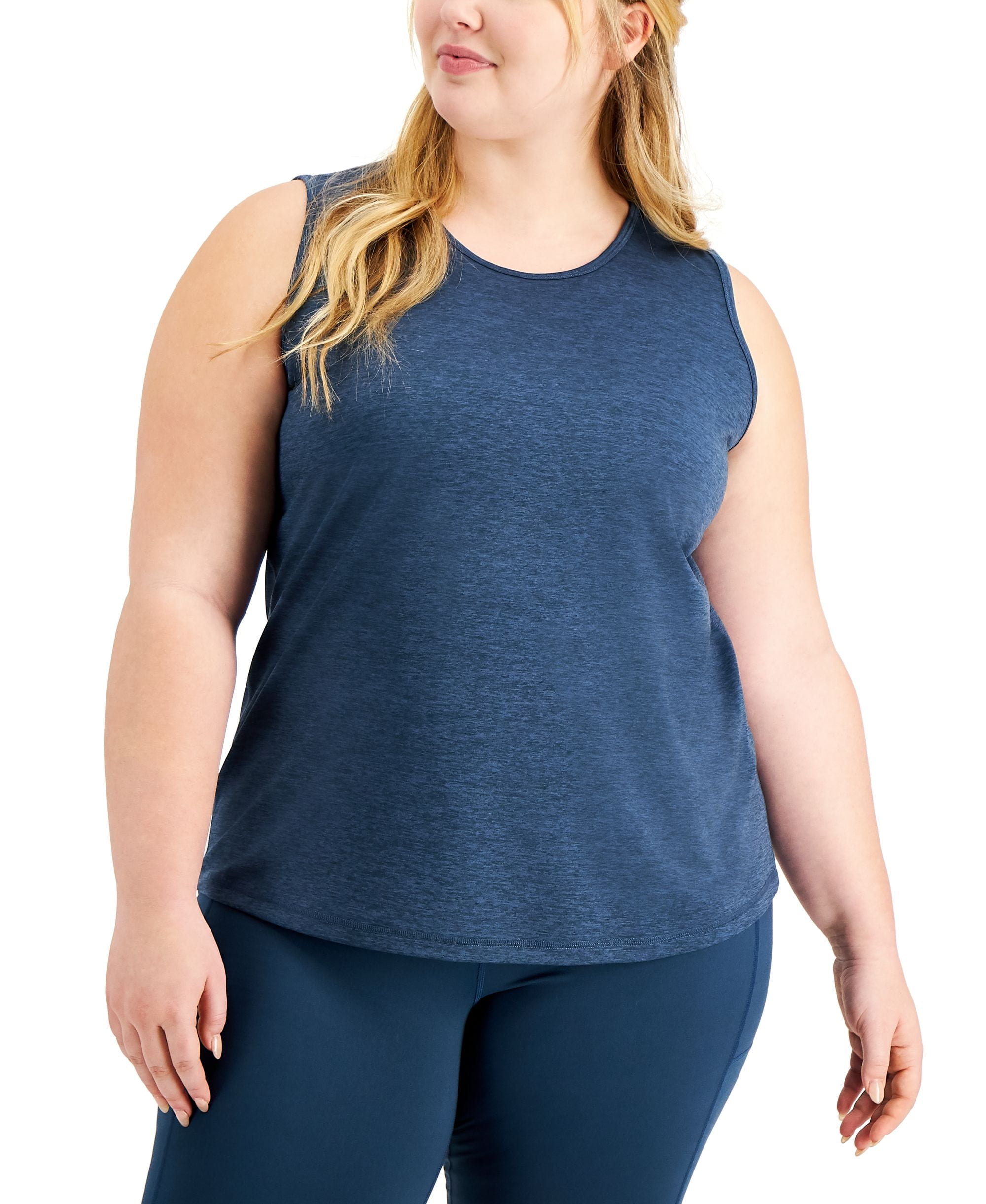 Plus Size Keyhole-Back Tank Top Moonlit Ocean 3X - Walmart.com