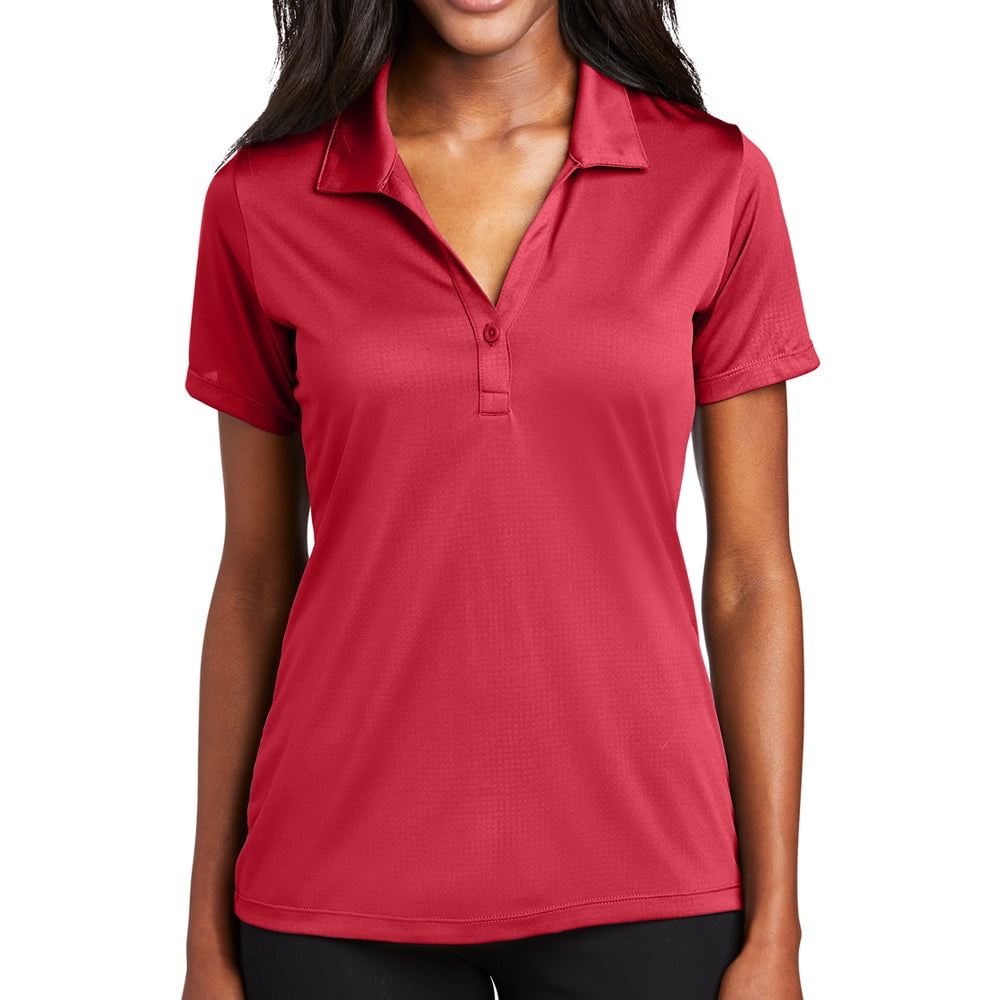 Plus Size Ladies Big Size Embossed PosiCharge Tough Polo T-Shirt - Deep ...