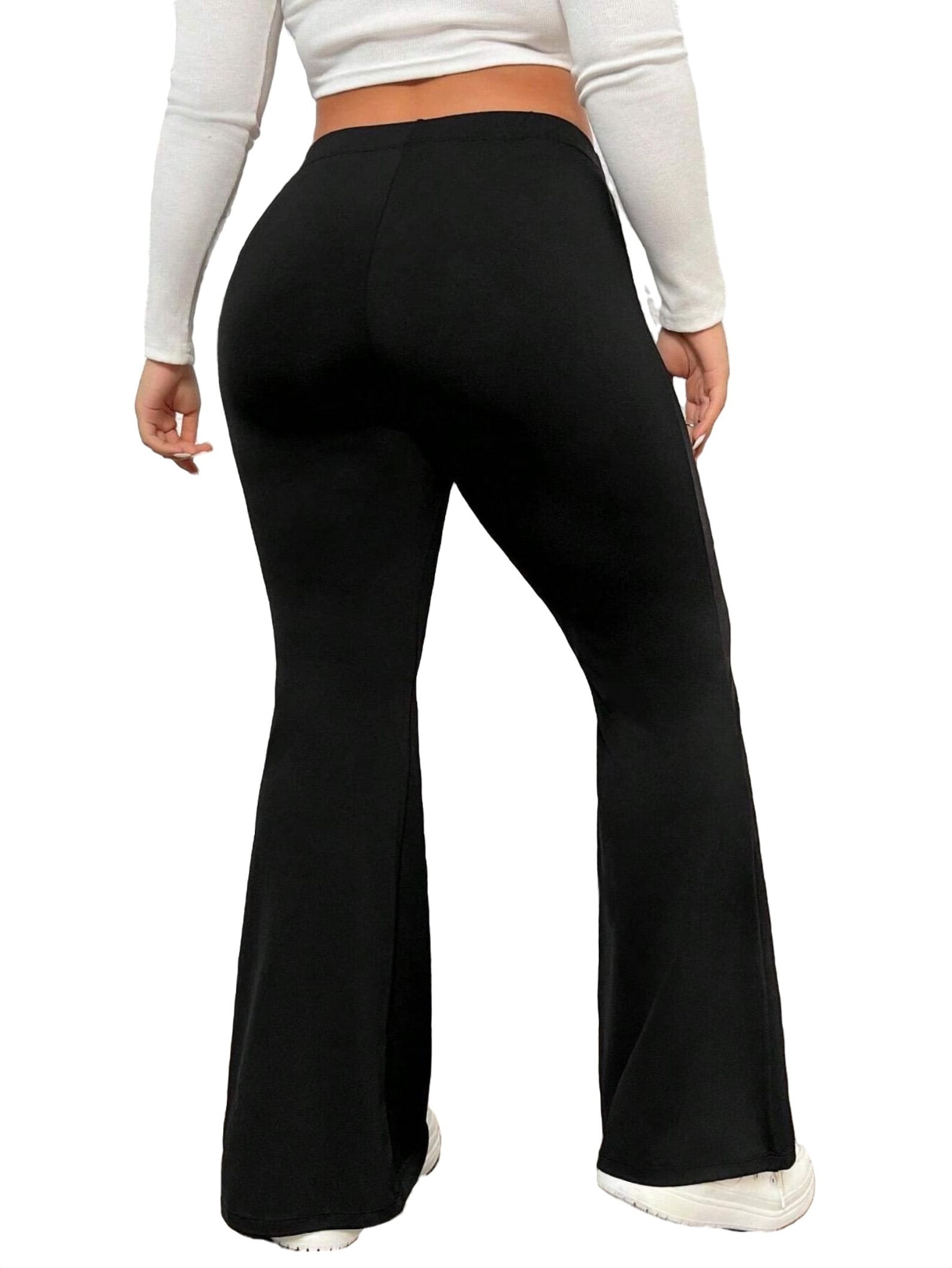 Plus Size Leggings Casual Plain Black 0XL (12) - Walmart.com