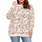 Plus Size Leopard Sweater