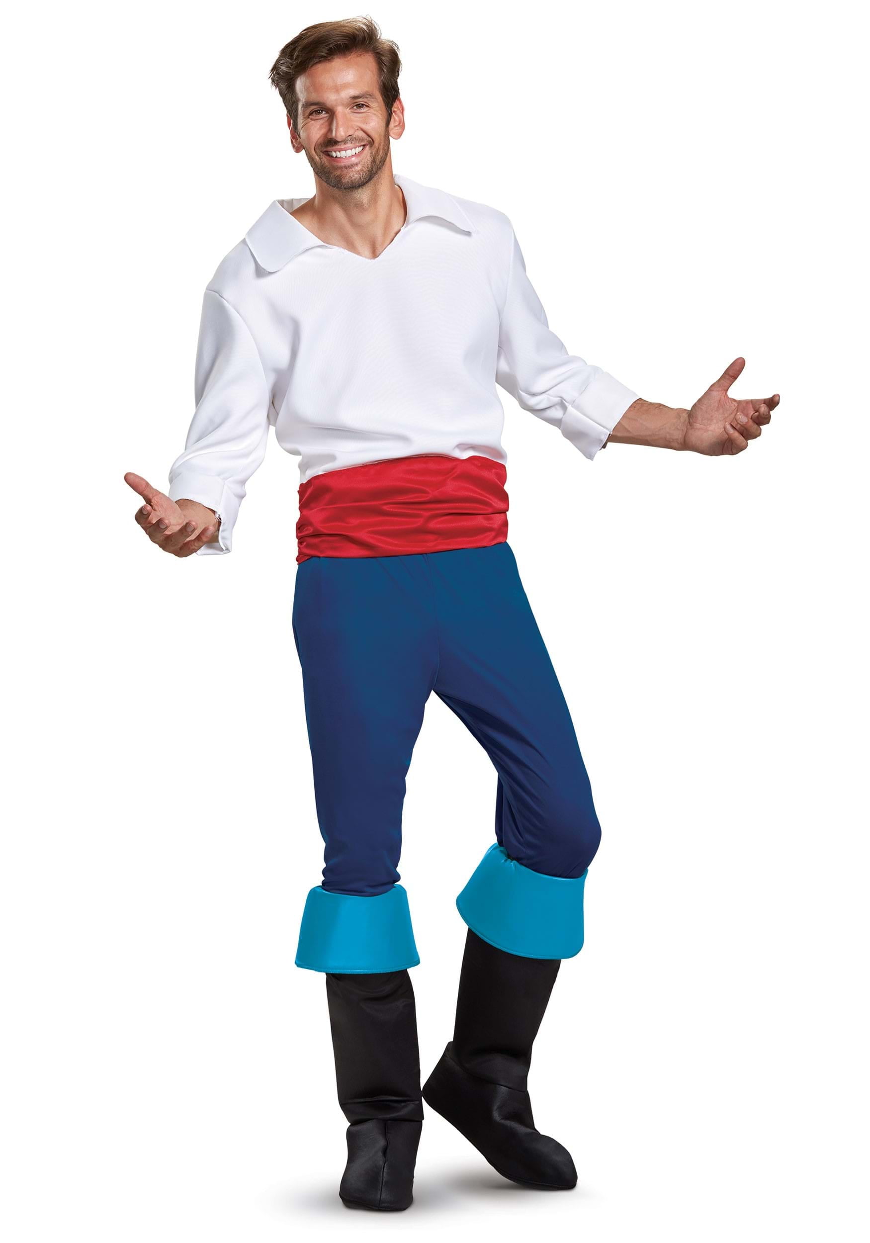 Plus Size Little Mermaid Prince Eric Deluxe Costume for Men - Walmart.com