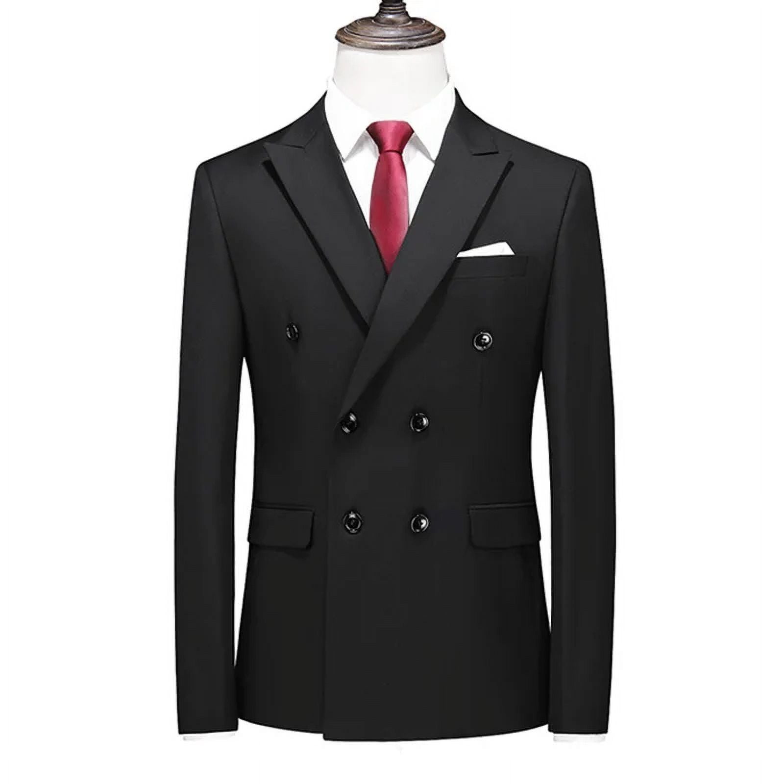 Plus Size M-6XL Men Slim Fit Double Breasted Blazer Formal Blazer Men ...