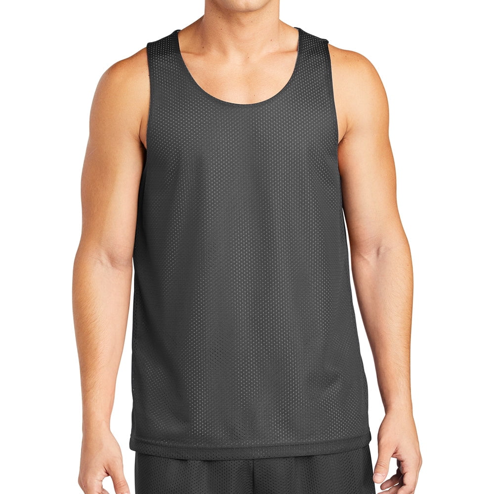 Plus Size Men's Big Size PosiCharge Classic Mesh Reversible Tank T ...