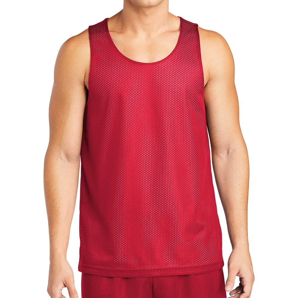 Plus Size Men's Big Size PosiCharge Classic Mesh Reversible Tank T ...
