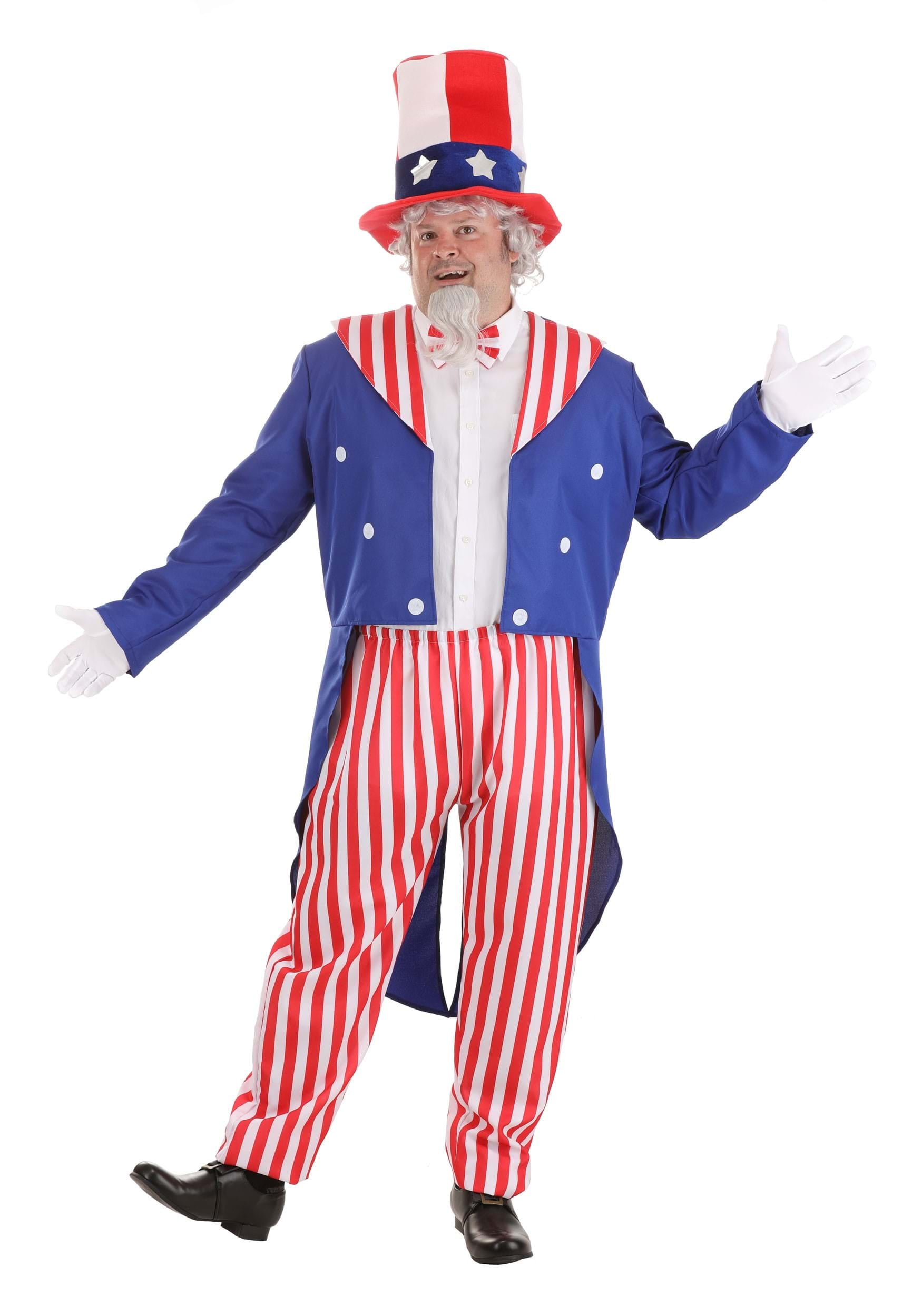 Plus Size Men's Deluxe Uncle Sam Costume - Walmart.com