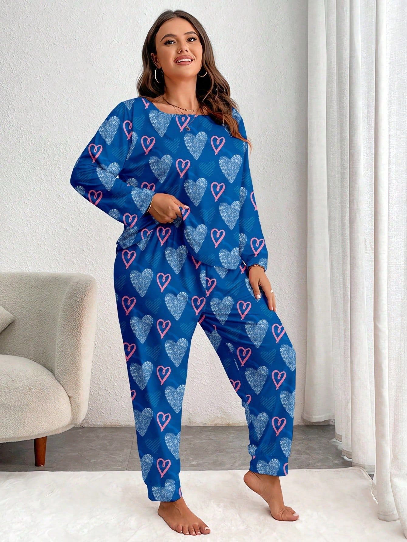 Plus Size Pajamas: Syphorium Pajamas for Women Plus Size, Long Sleeve ...