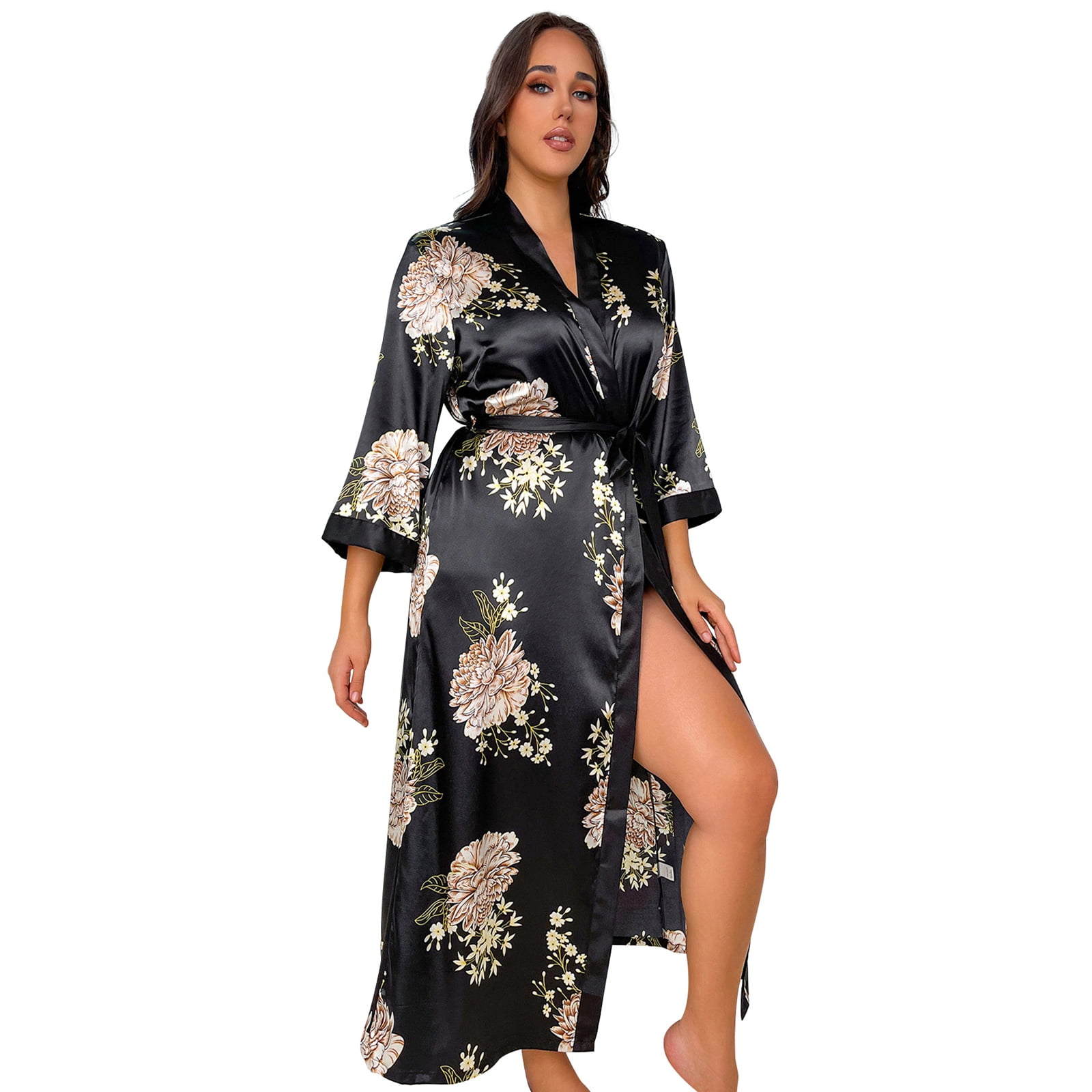 Plus Size Pajamas Women Fashion Casual Loose Print Pajamas Women Long