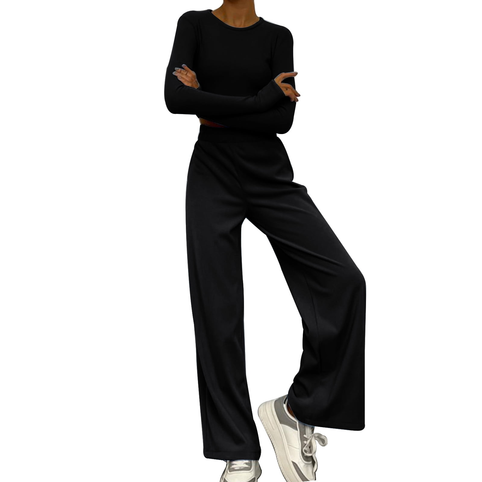 Plus Size Pant Suits Comfort High Waisted Outfits Suit Set Lounge Relaxed Fit Dressy Pull On