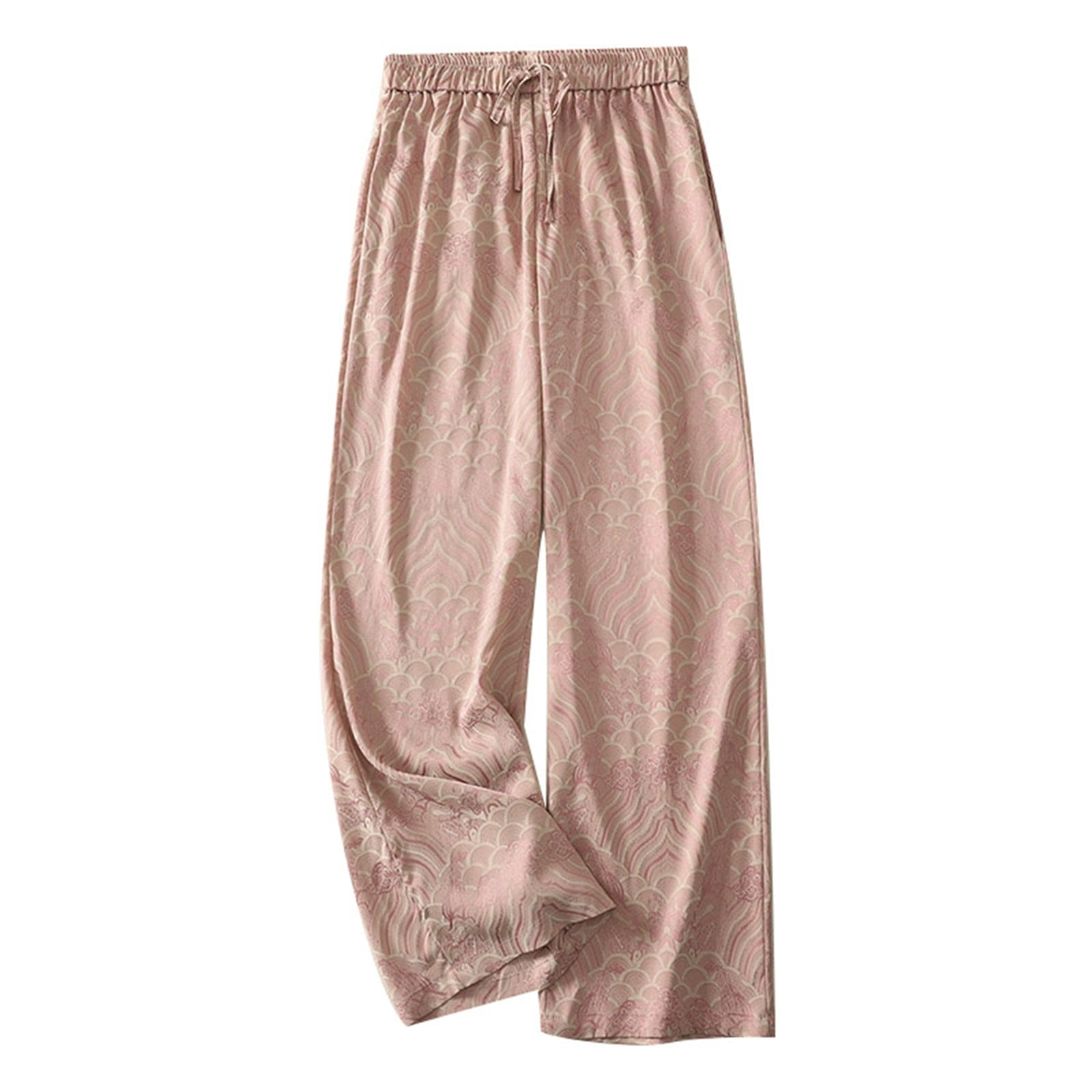 Plus Size Pants Women Vintage Dragon Scale Pattern Loose Chic Slimming ...