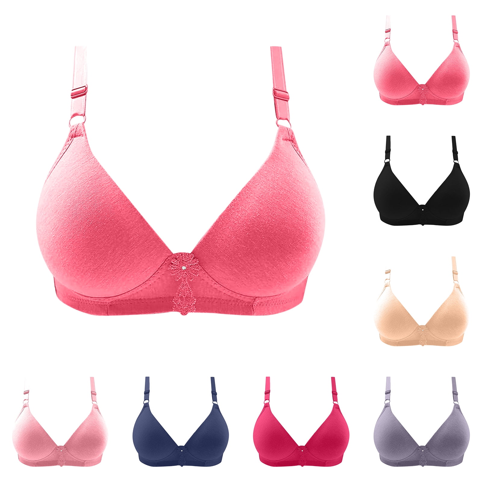 Plus Size Push Up Bras for Women Back Fat Smoothing Bra Comfort Lightly ...