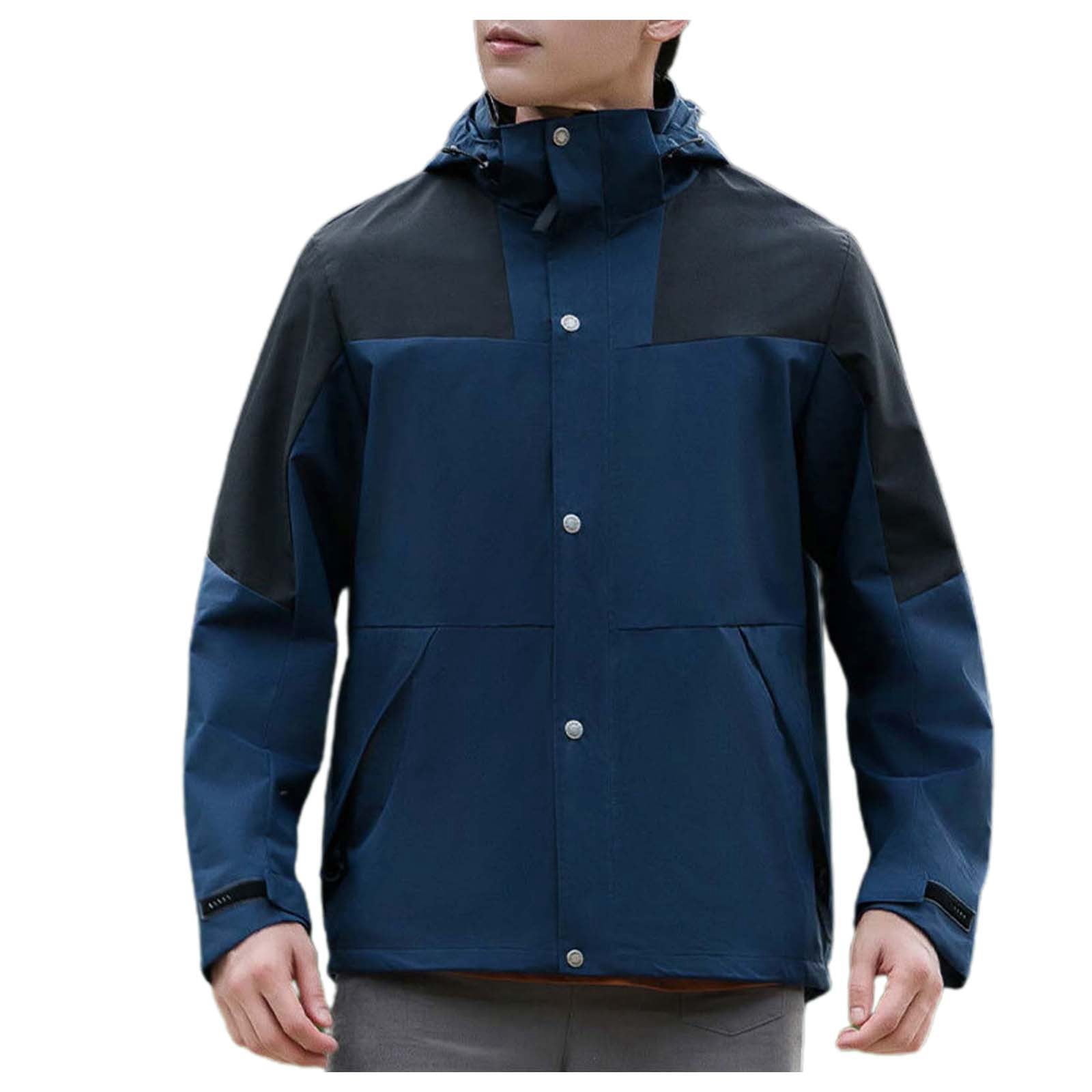 Plus Size Rain Coats with Hoods,Men's/Women's Single Layer Hiking ...