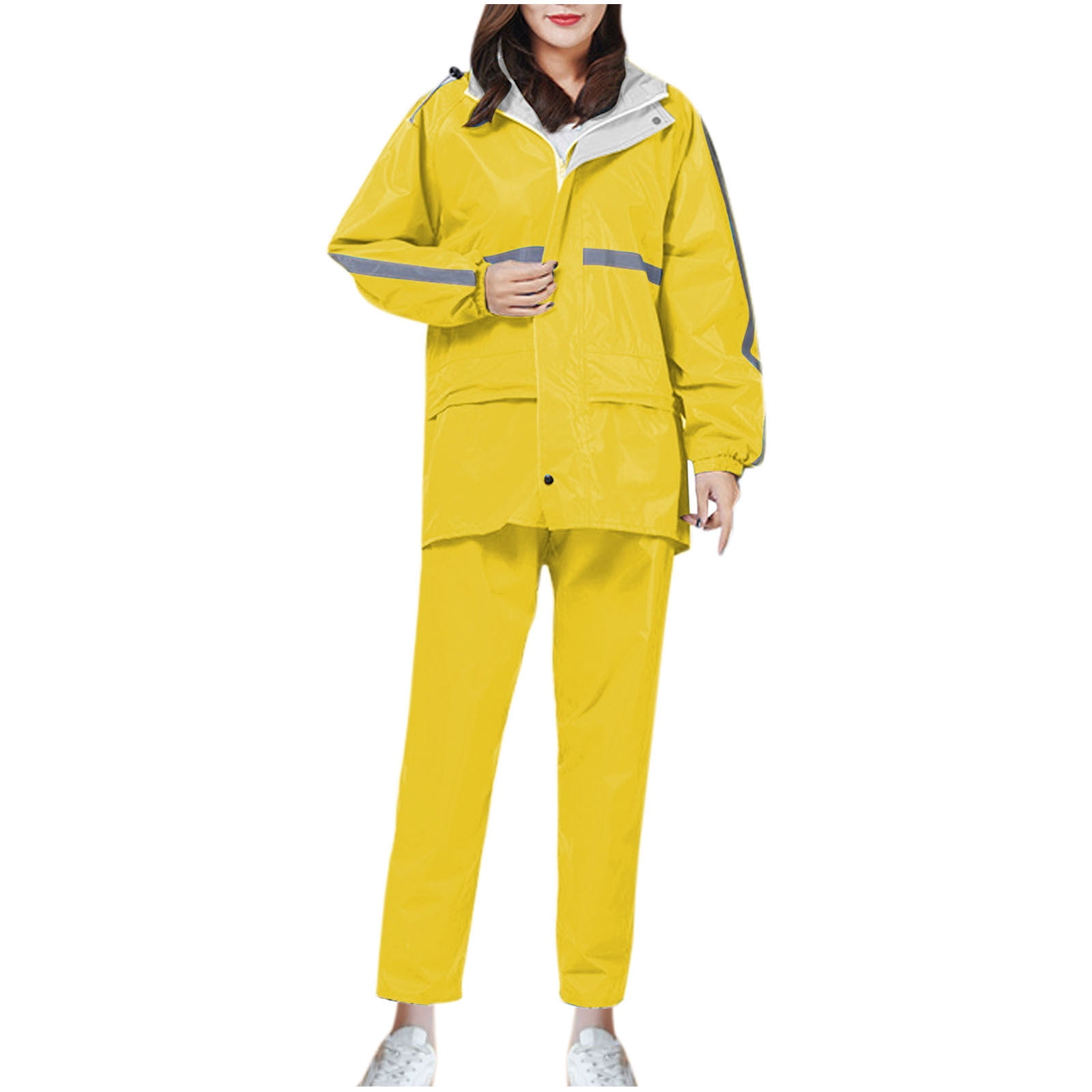 Plus Size Rain Suits 2 Piece Waterproof Protective Rain Coats High ...