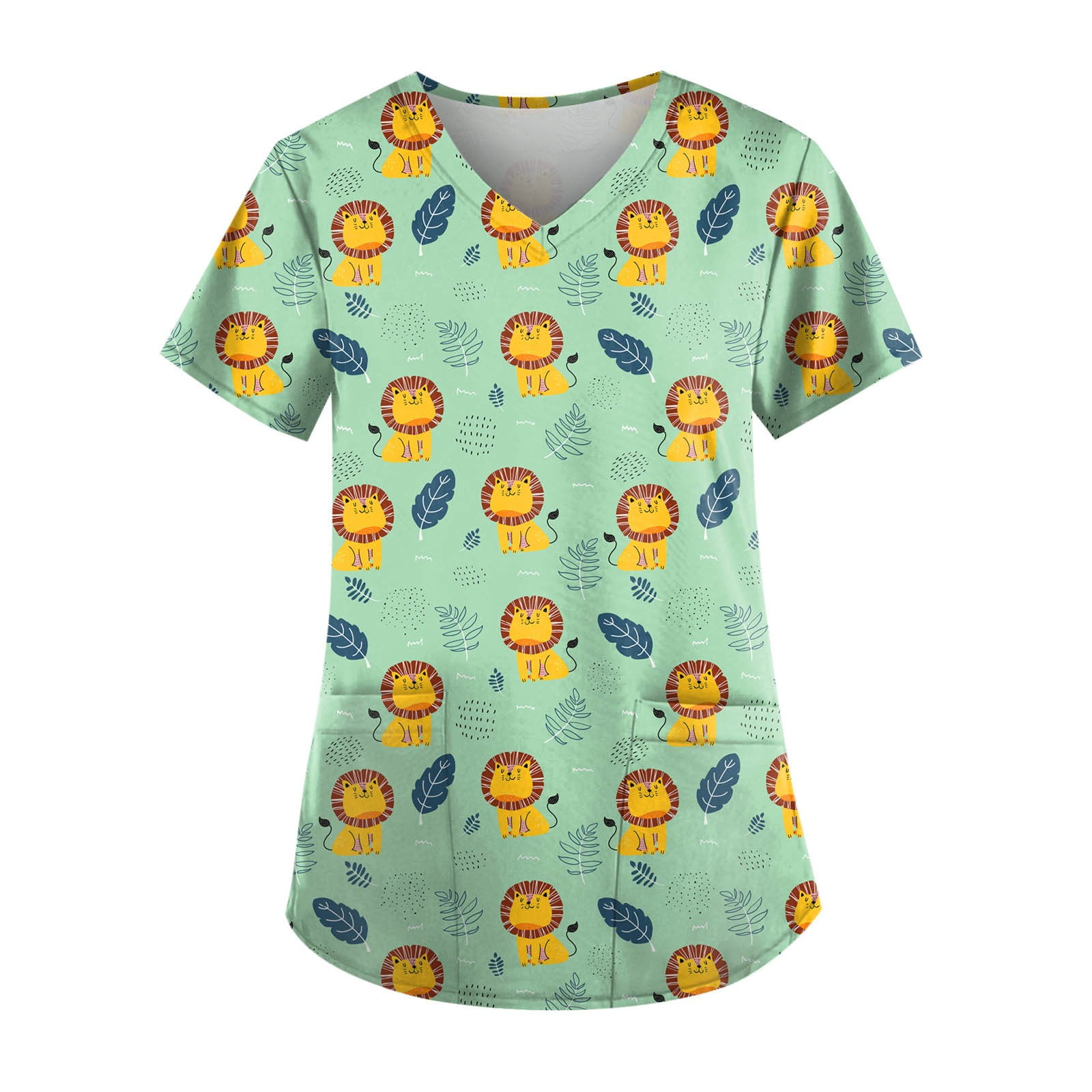 Plus Size Scrub Tops Casual Crops Short Sleeve Scrubs Womans Summers ...