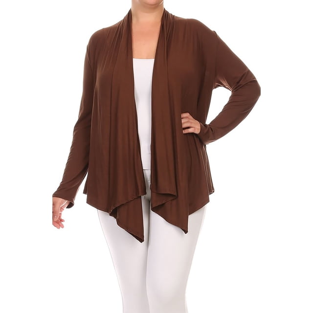 Plus Size Soft Basic Sweater Cardigan for Women - Walmart.com