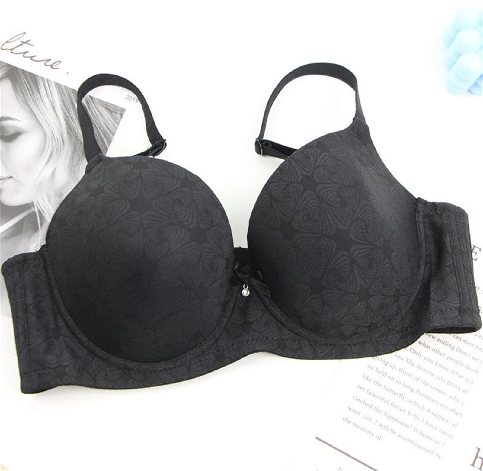 Plus Size Soft Thin Underwire Sleep Bras With Anti Sagging Gathered ...