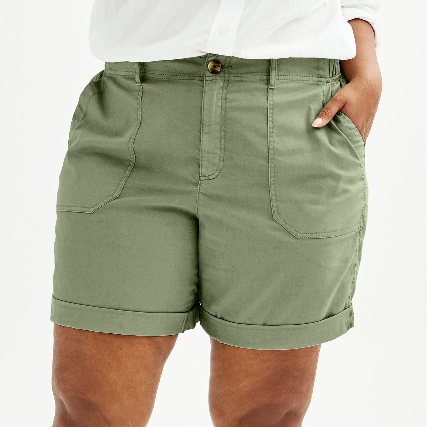 Plus Size Sonoma Goods For Life® Utility Bermuda Shorts Color: Manolo ...