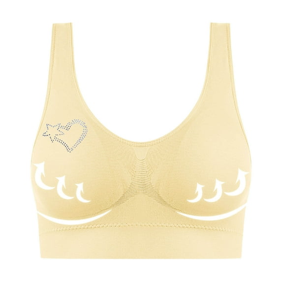 Plus Size Sports Bras for Women Seamless Breathable Wirefree Gathering ...