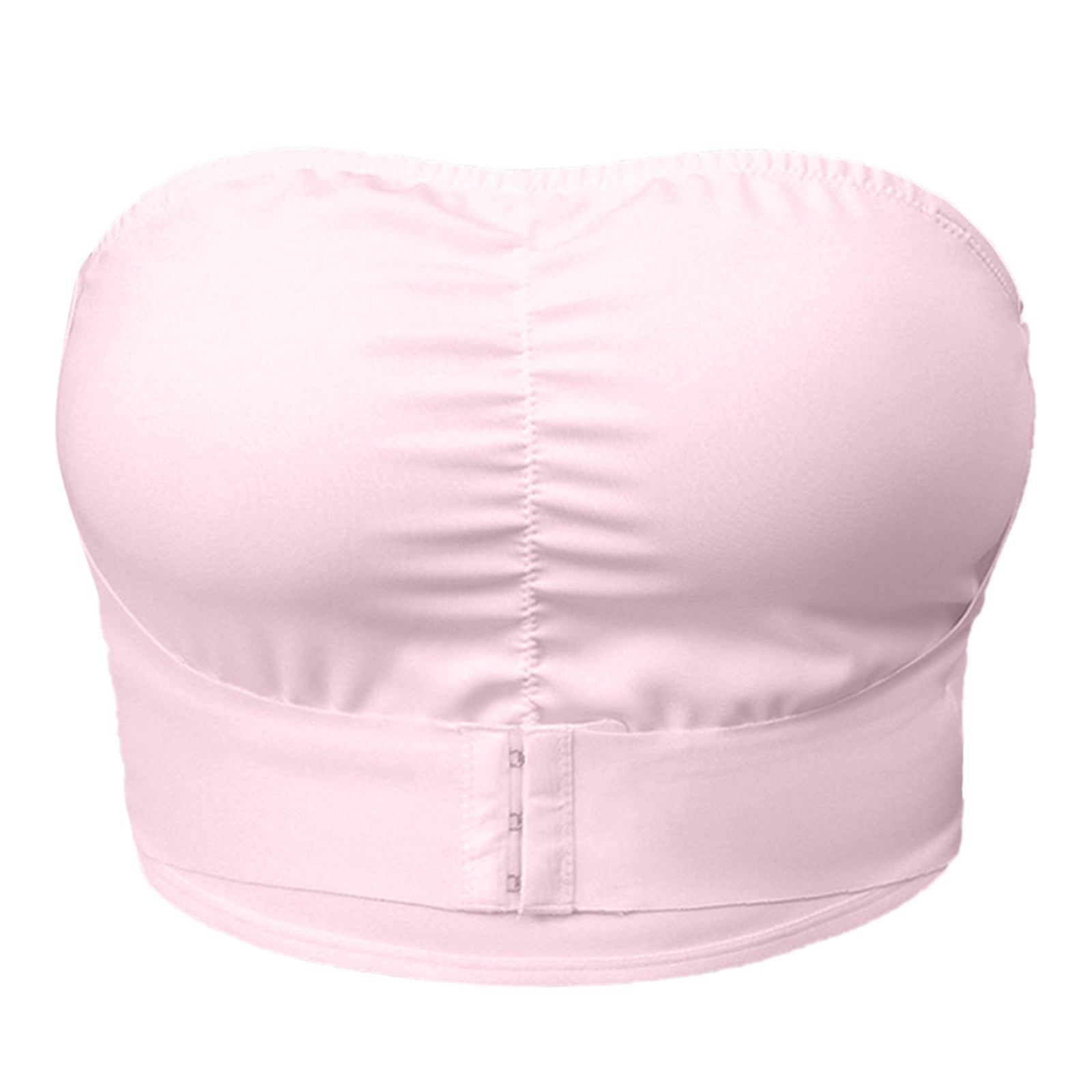 Plus Size Strapless Bra, Push Up Front & Back Closure Wireless Comfort ...