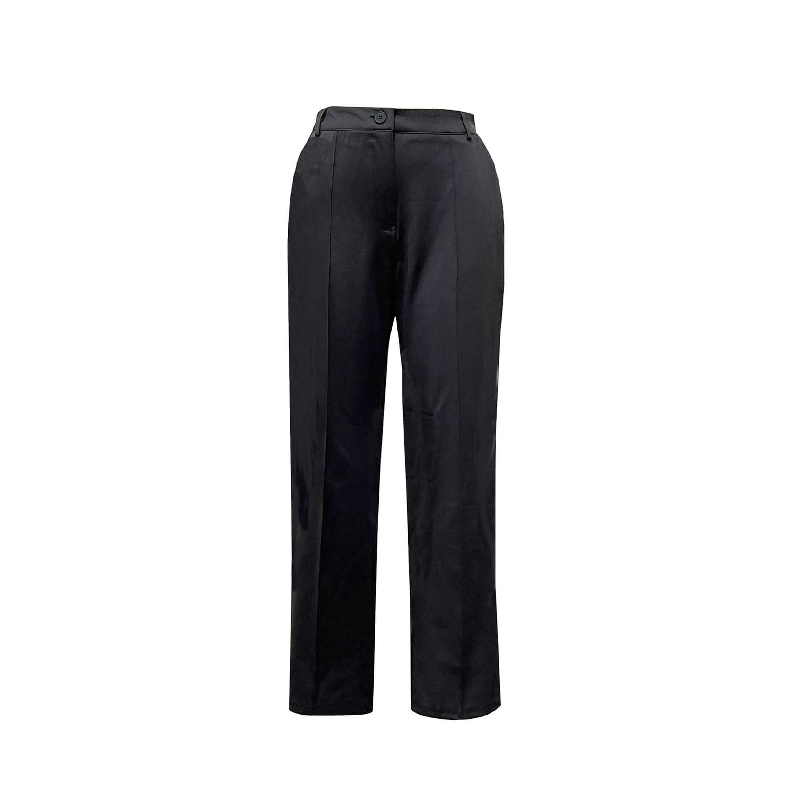 Plus Size Suit Pants For Women Straight Leg High Waisted Business Casual Office Ladies Solid