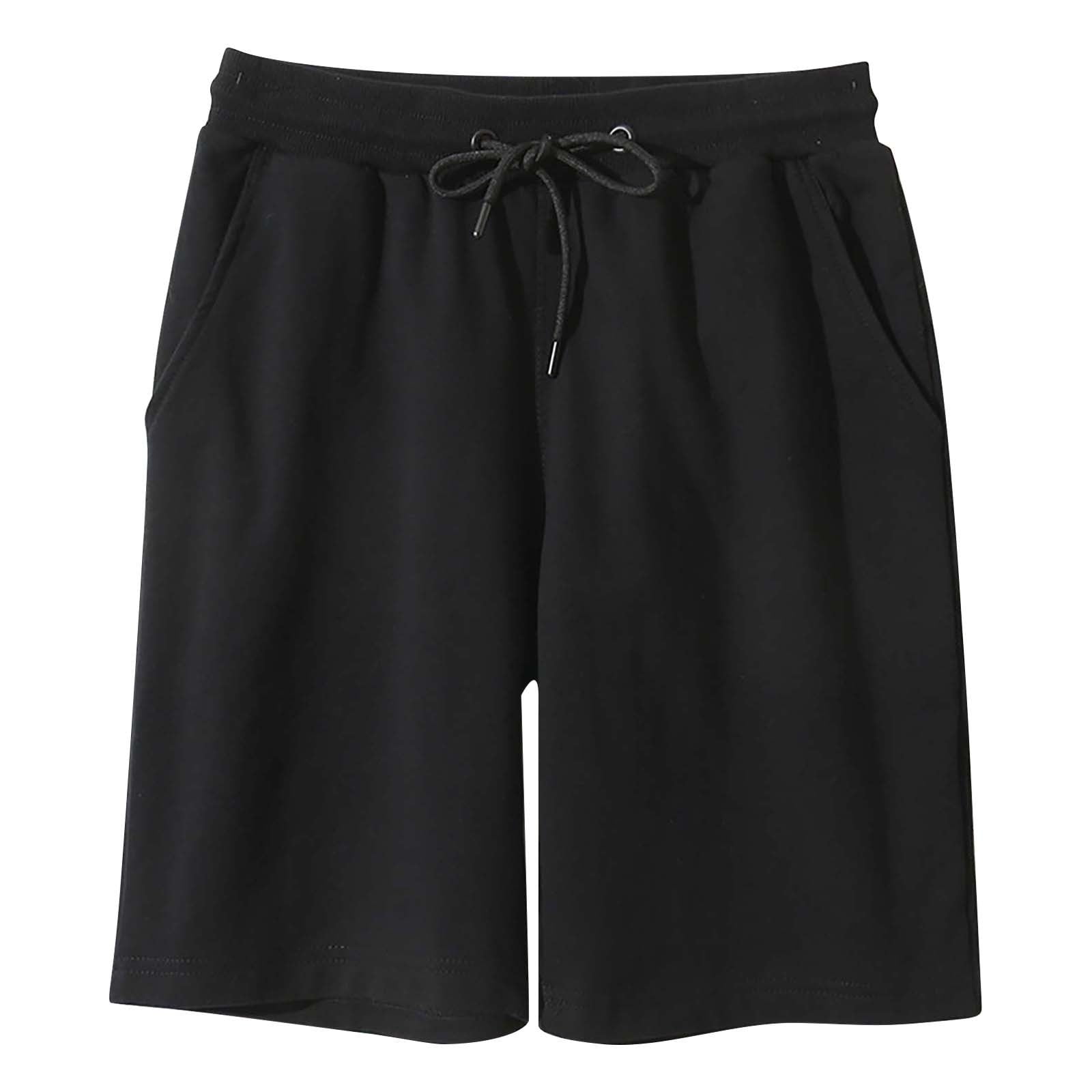 Plus Size Summer Casual Solid Color Cotton Shorts for Men,Men's Fashion ...
