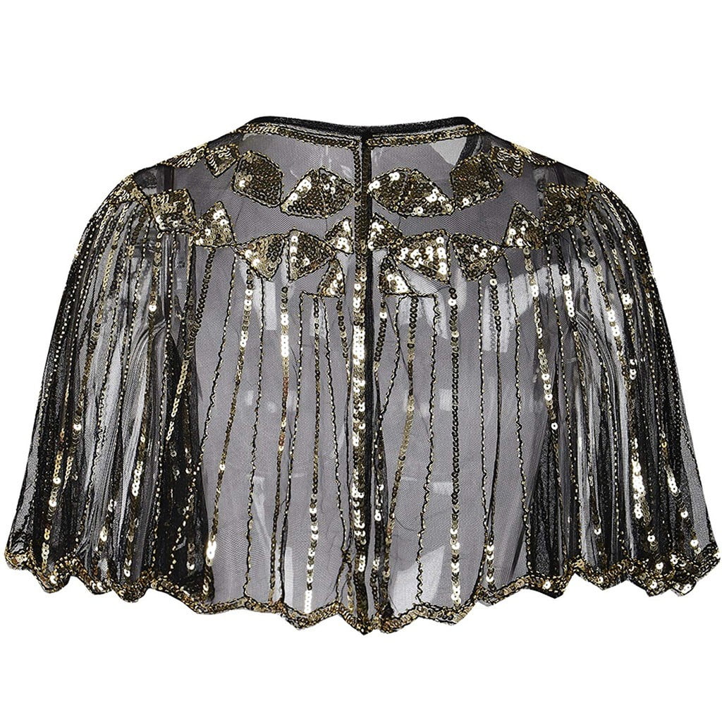 Plus Size Summer Clothes for Women 1920s Shawl Beaded Sequin Deco ...