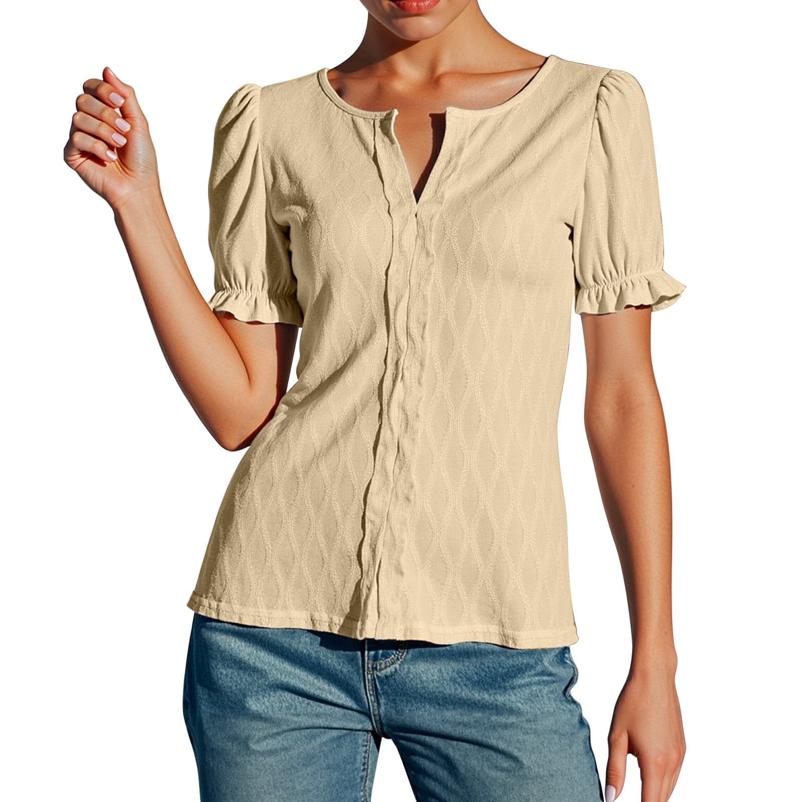 Plus Size Summer Clothes for Women Casual Loose Fit Short Sleeve T ...