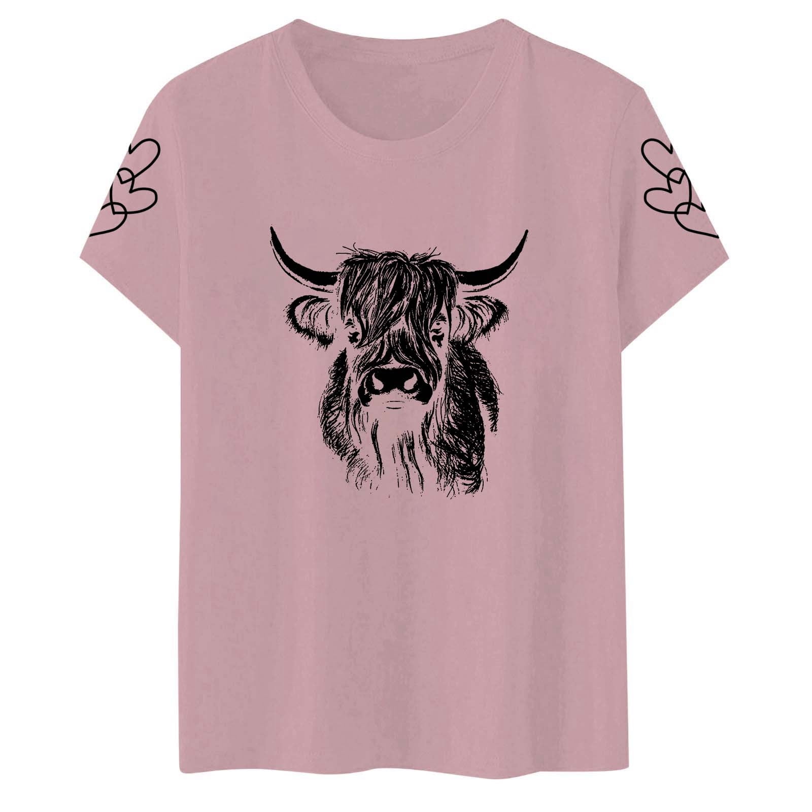 Plus Size Summer Clothes for Women Cow Shirt Cute Cow T Shirt ...