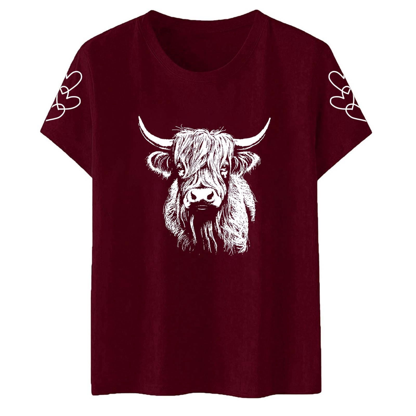 Plus Size Summer Clothes for Women Cow Shirt Cute Cow T Shirt ...