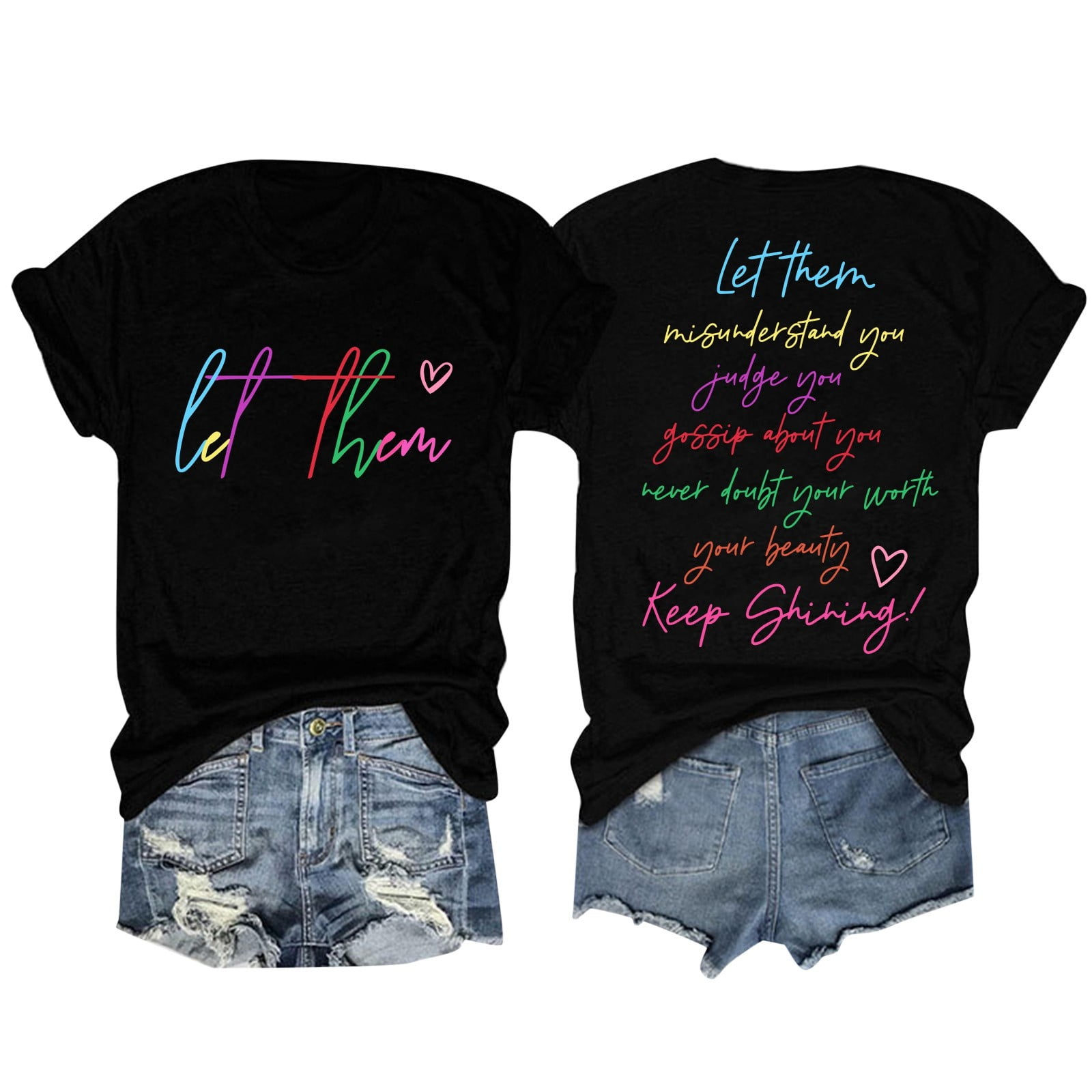Plus Size Summer Clothes for Women Let Them Misunderstand You T Shirt ...