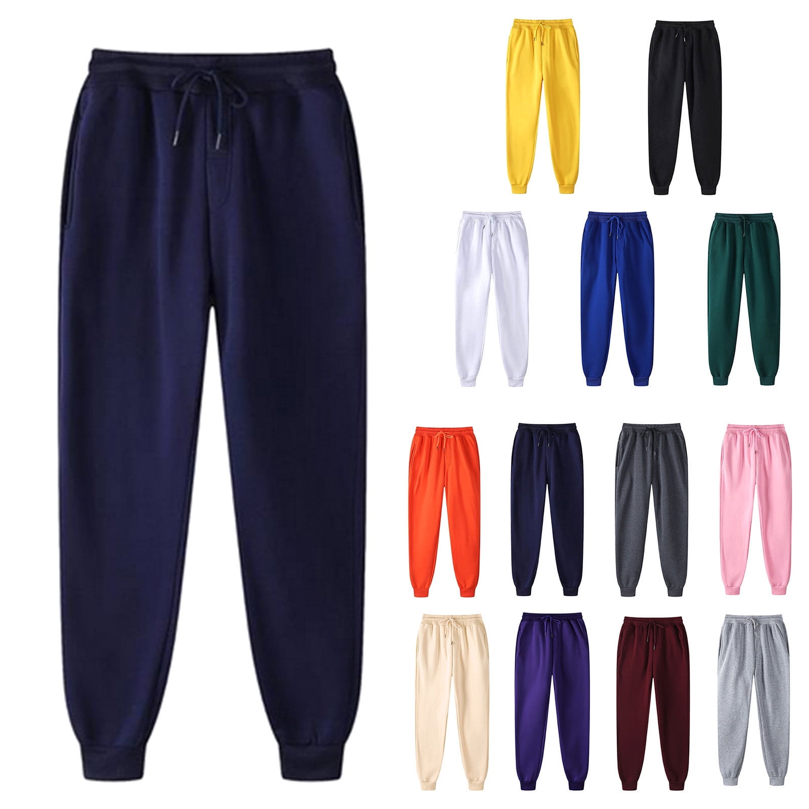 Cameland Plus Size Sweatpants for Women, Elastic Waist Drawstring ...