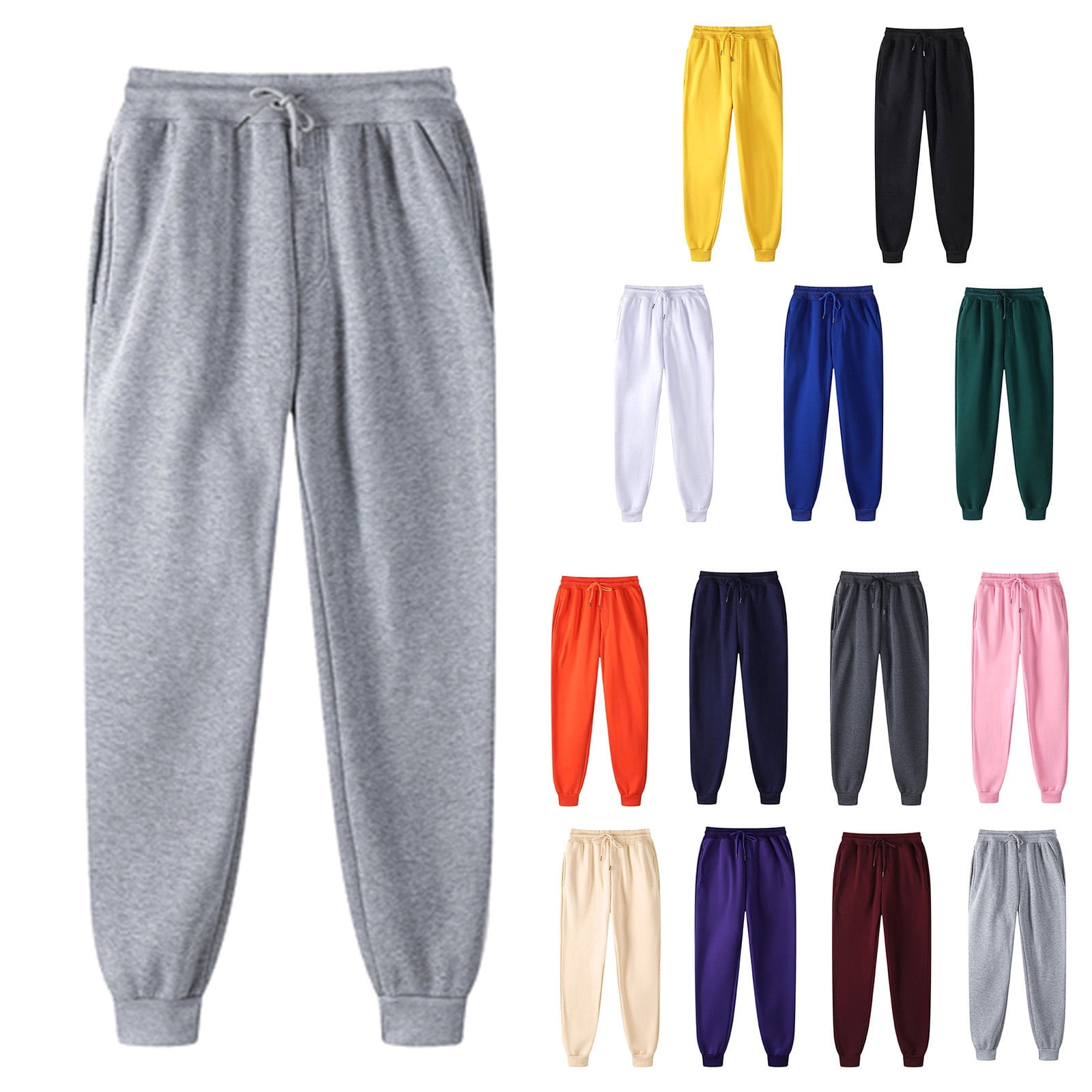 Cameland Plus Size Sweatpants for Women, Elastic Waist, Drawstring ...