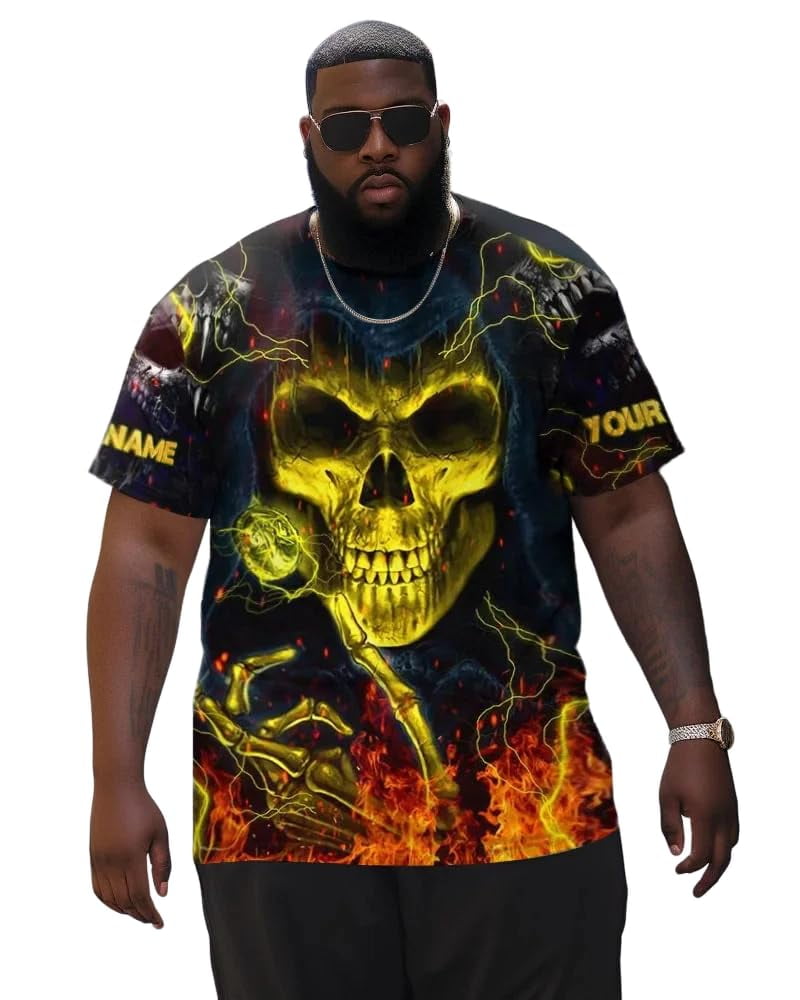 Plus Size T Shirt for Big and Tall Men Graphic Short Sleeve Man Tee T Shirts Oversize Fashion ...