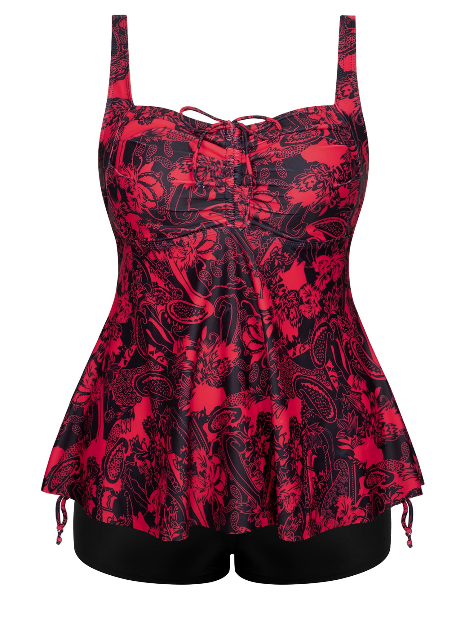 Plus Size Swimsuit for Women, Tummy Control Swimdress Two-Piece ...