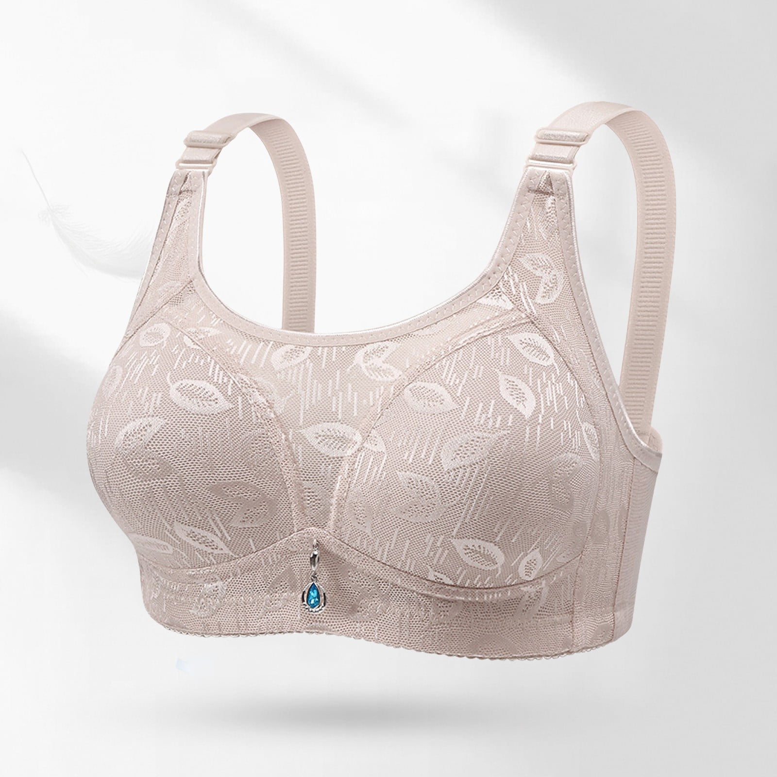 Plus Size Thin and Alluring Leopard - Print Push - Up Bra - Wireless ...